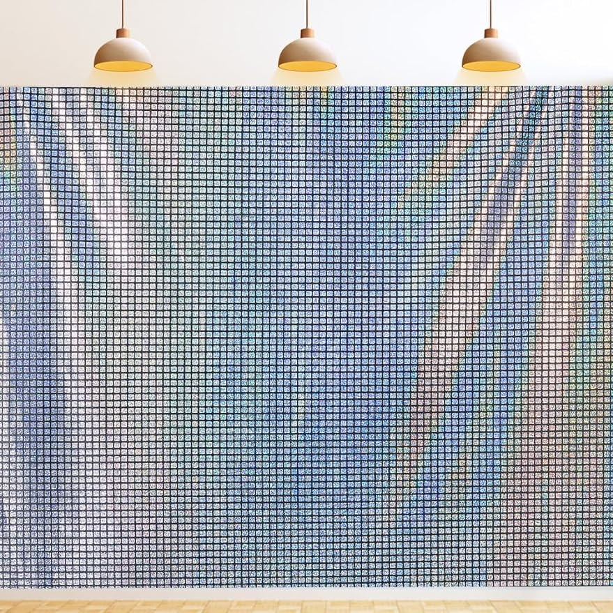 Mermaid Scales Fabric 39.4x59inch Iridescence Silver 2 Way Stretch ...