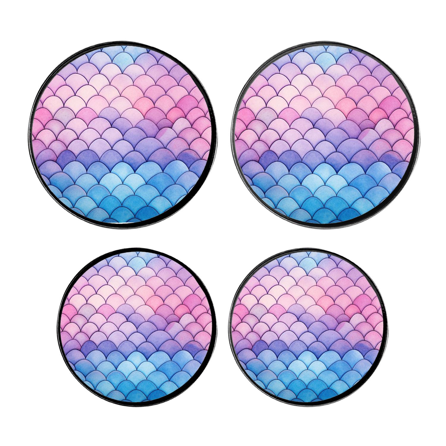 Mermaid Scales Fish Scales Bright Summer Pattern Drawing Stove Burner ...