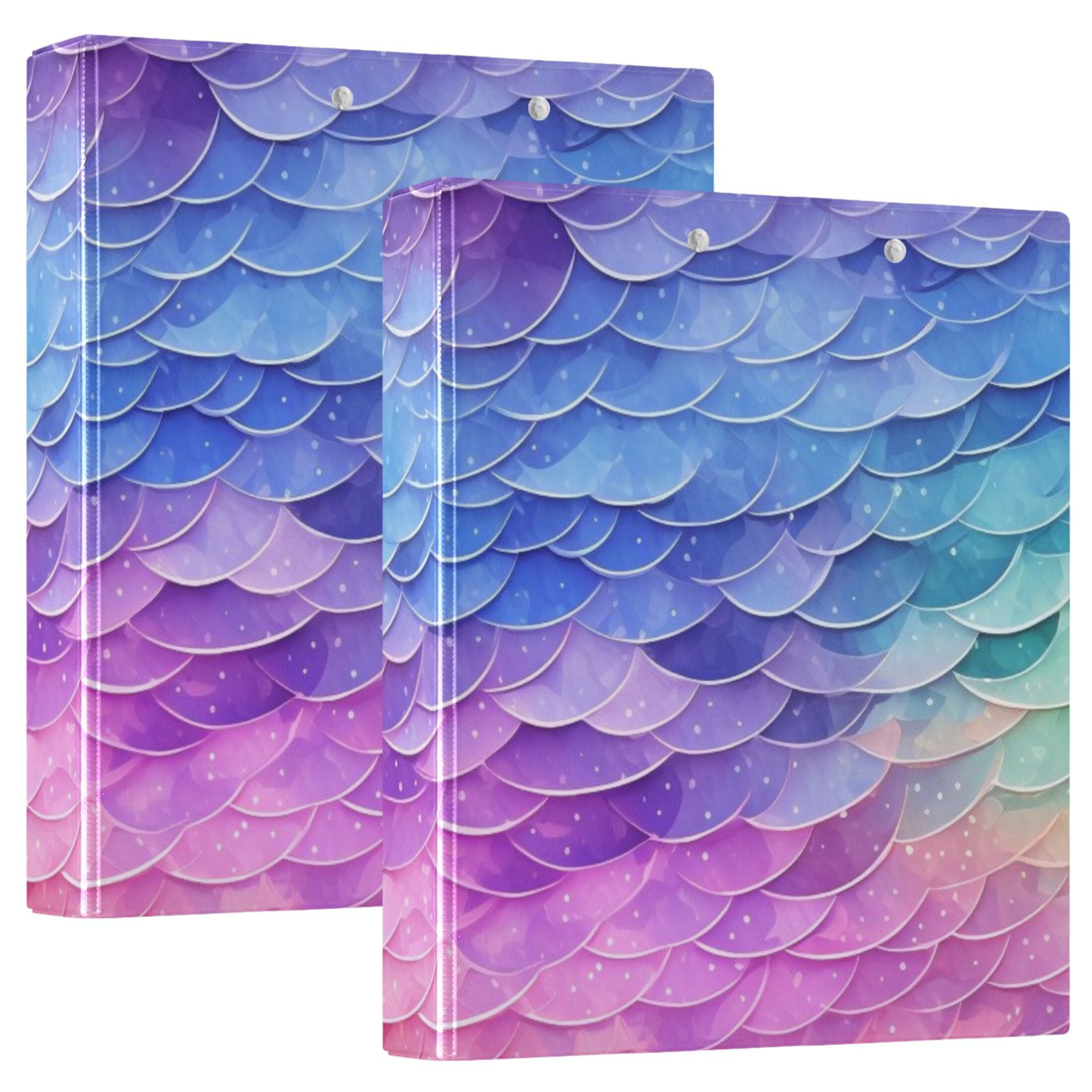 Mermaid Scales Hardcover 3 Ring Binder 1.5 inch Round Rings with ...