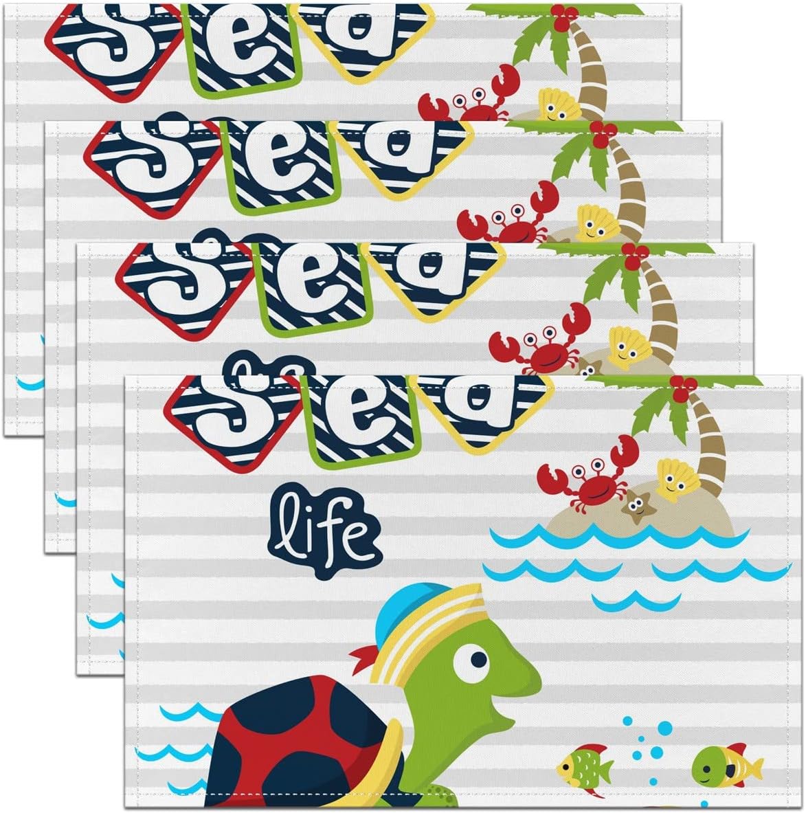 Mermaid Scales Placemats Colorful Gradient Rainbow Dreamy Decor Place ...