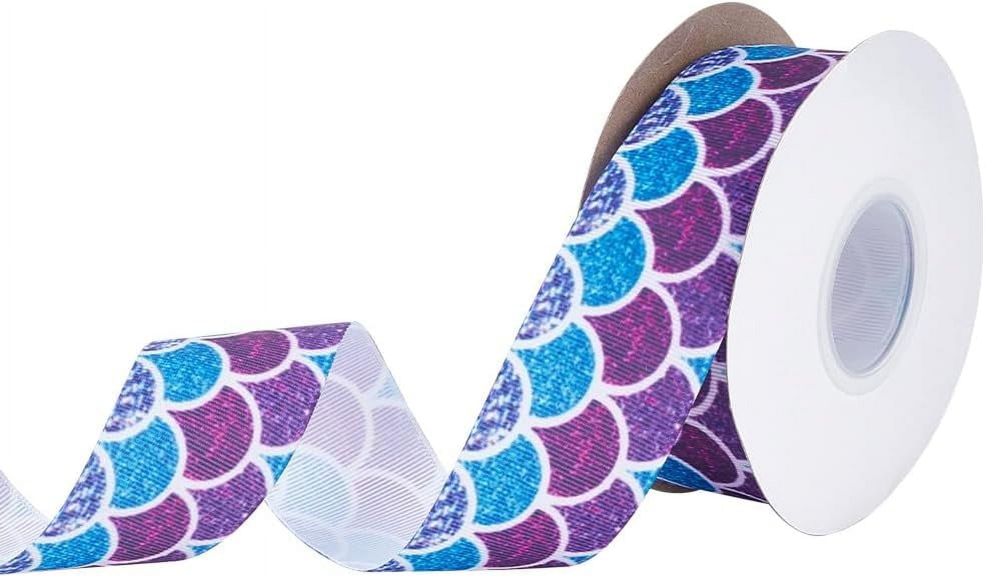 Mermaid Scales Ribbon Fish Scale Grosgrain Ribbon 1.5inch×20 Yards ...