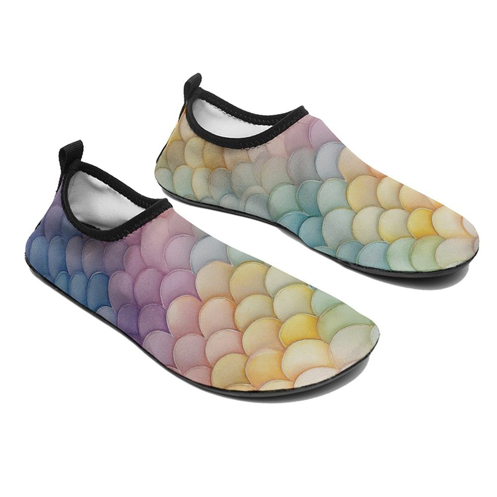 Mermaid Scales Water Shoes Beach Slip-on Shoes for Men Women Swim Pool ...