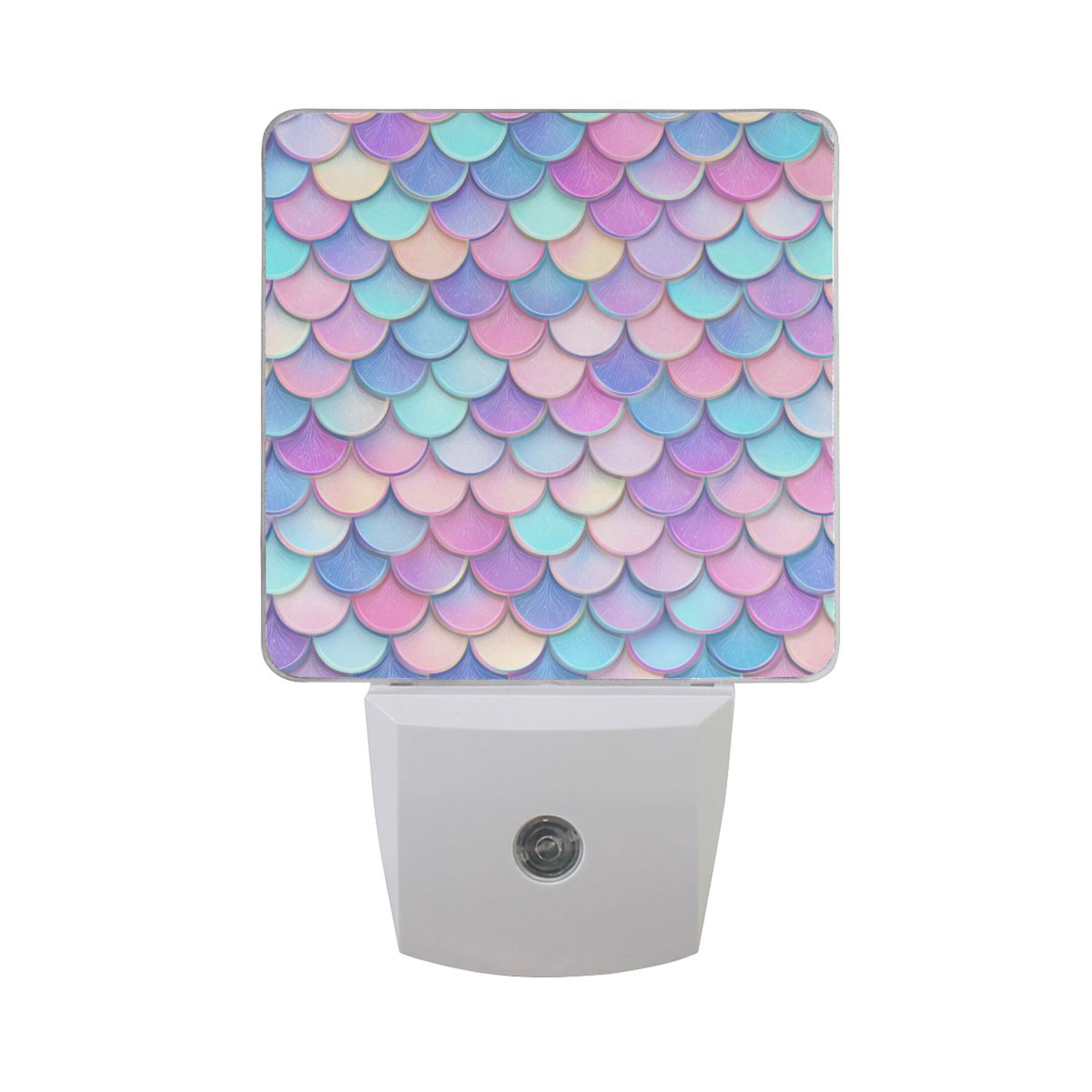 Mermaid Scales with Beautiful Color LED Night Light Sensor Lamp Plug-in ...