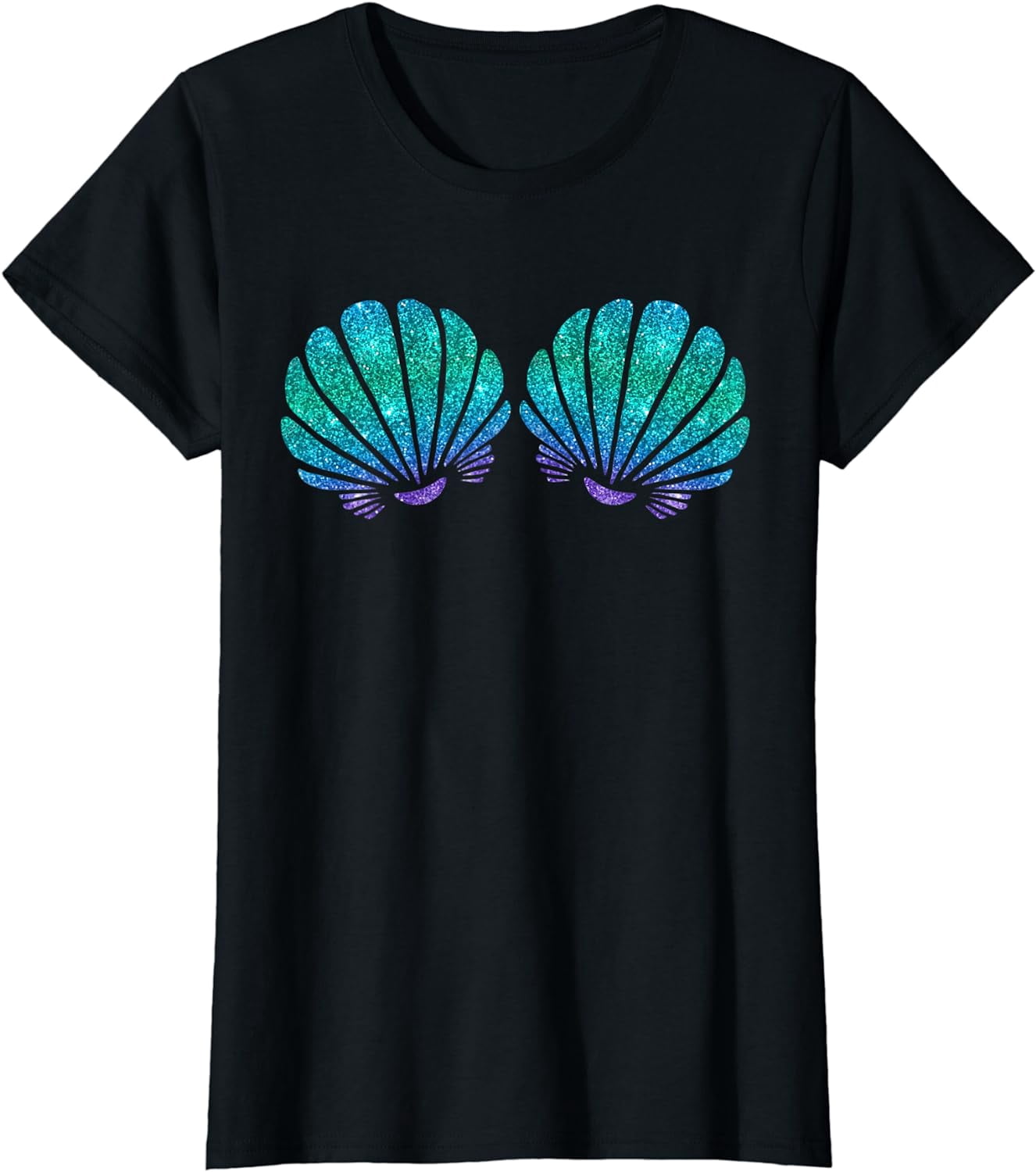 Mermaid Sea Shell Bra Costume T-Shirt - Walmart.com