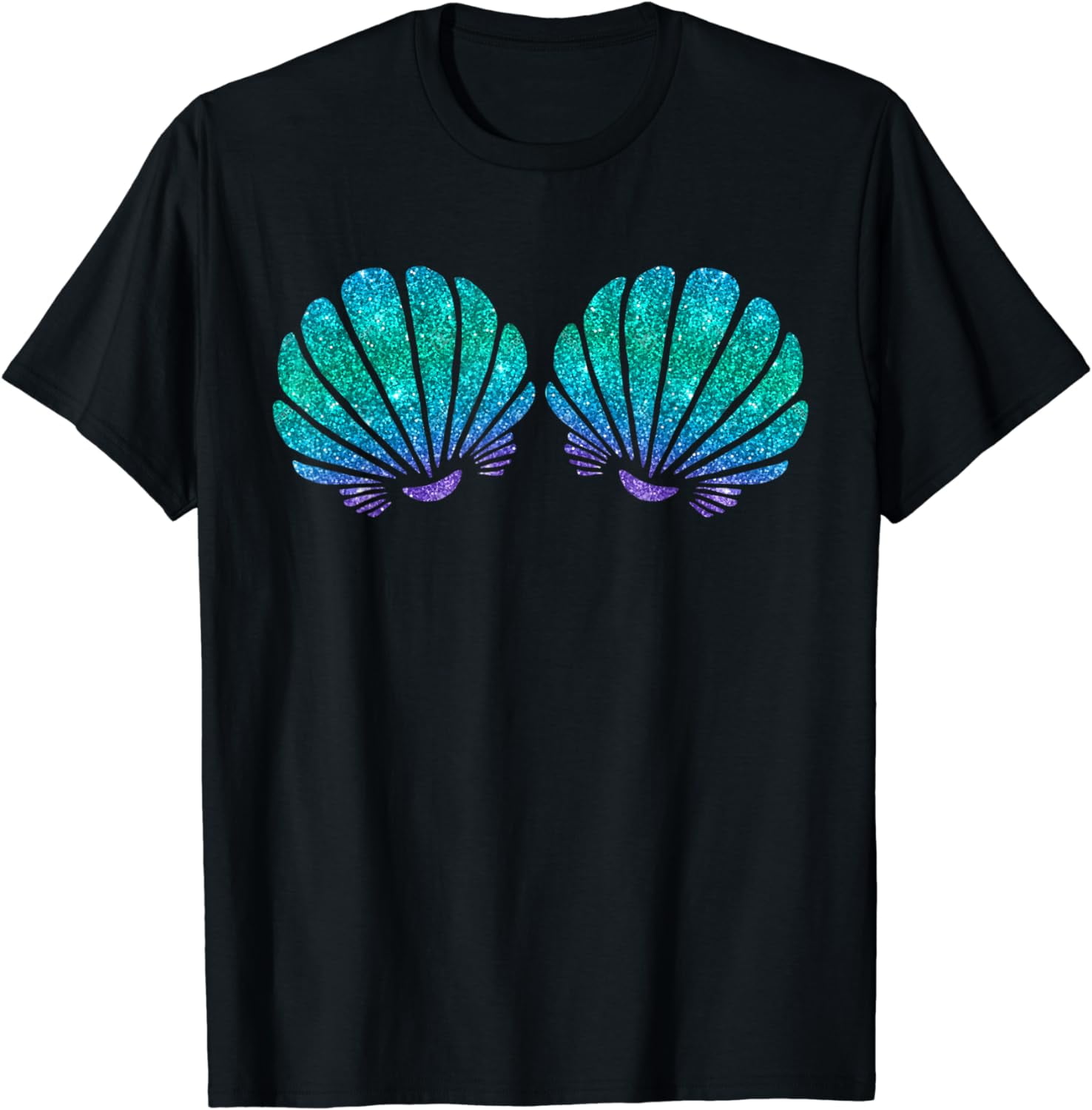Mermaid Sea Shell Bra Costume T-Shirt - Walmart.com