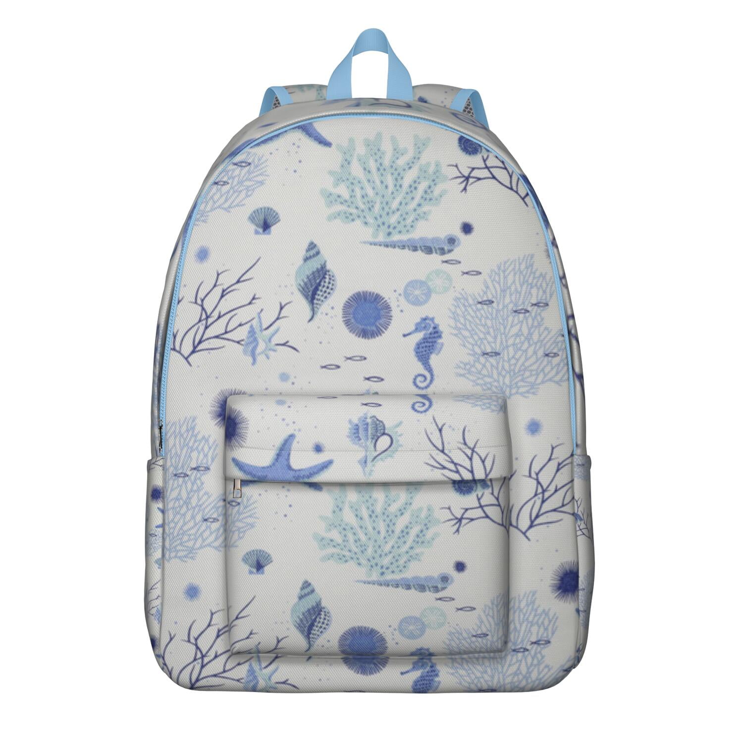 Mermaid & Seahorse Backpack with Nautical Marine Life Design ...