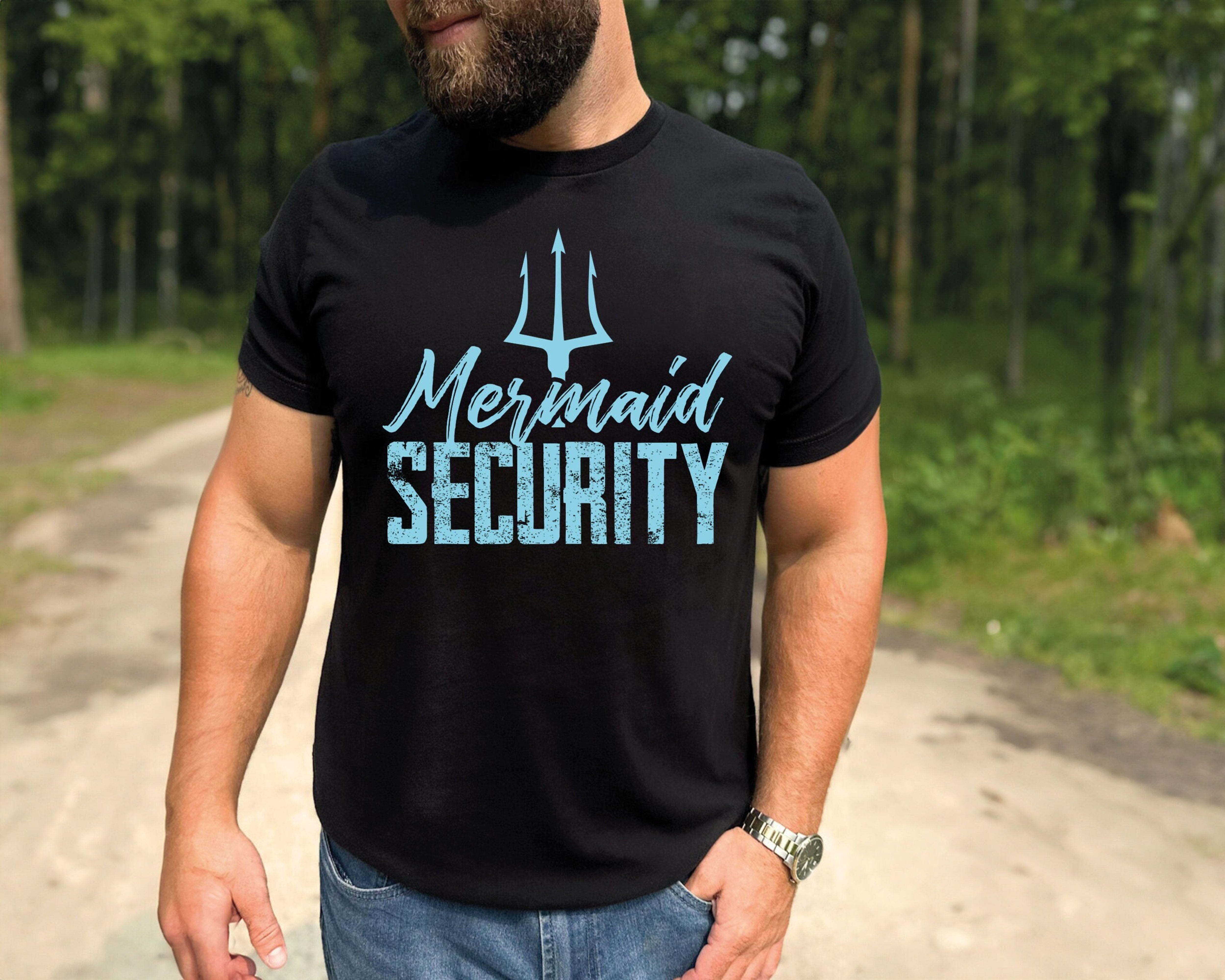 Mermaid Security Shirt, Mermaid Bridesmaid T-Shirt, Mermaid Dad Shirt ...