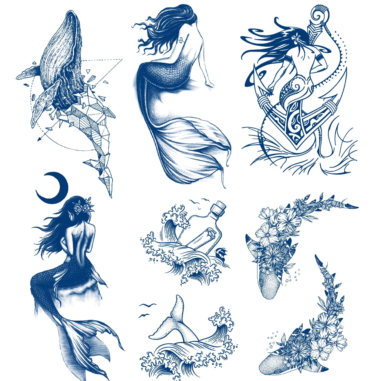 Drawings Of Mermaids Tattoos