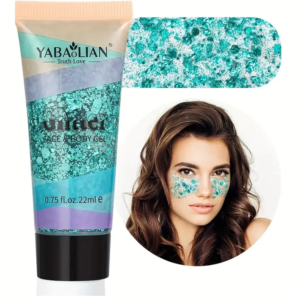 Mermaid Sequin Body Glitter Gel - Long-Lasting Shine for Carnival ...