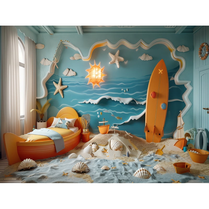 Mermaid Shell Beach Ocean Fish Photography Backdrops Underwater ...