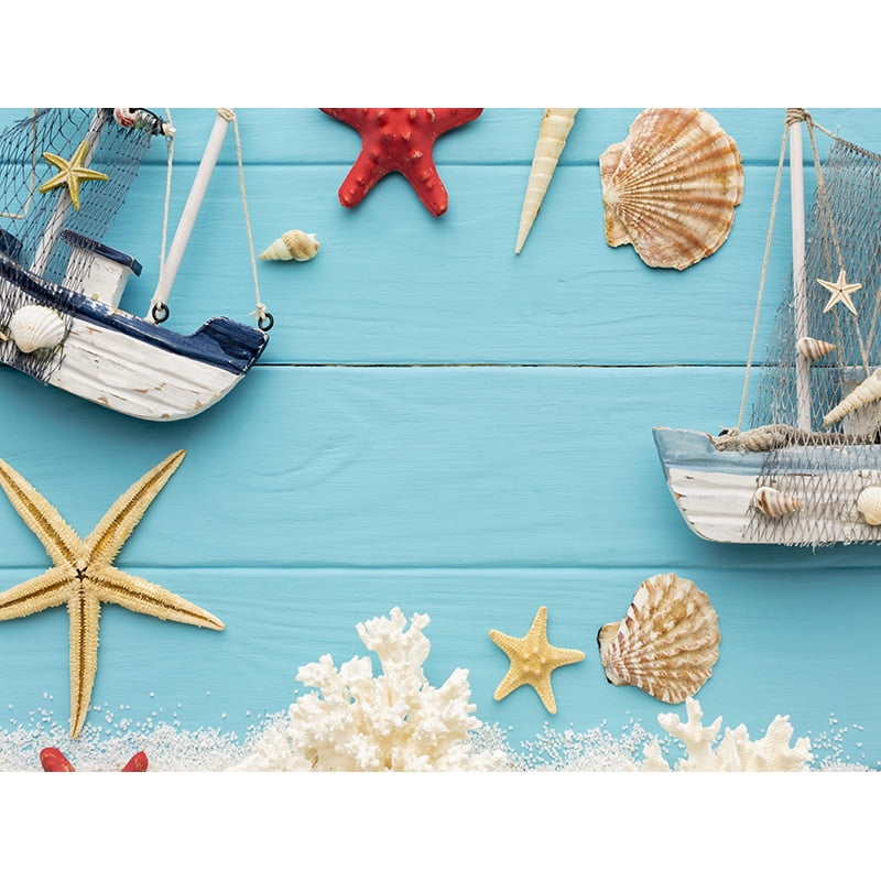 Mermaid Shell Beach Ocean Fish Photography Backdrops Underwater ...