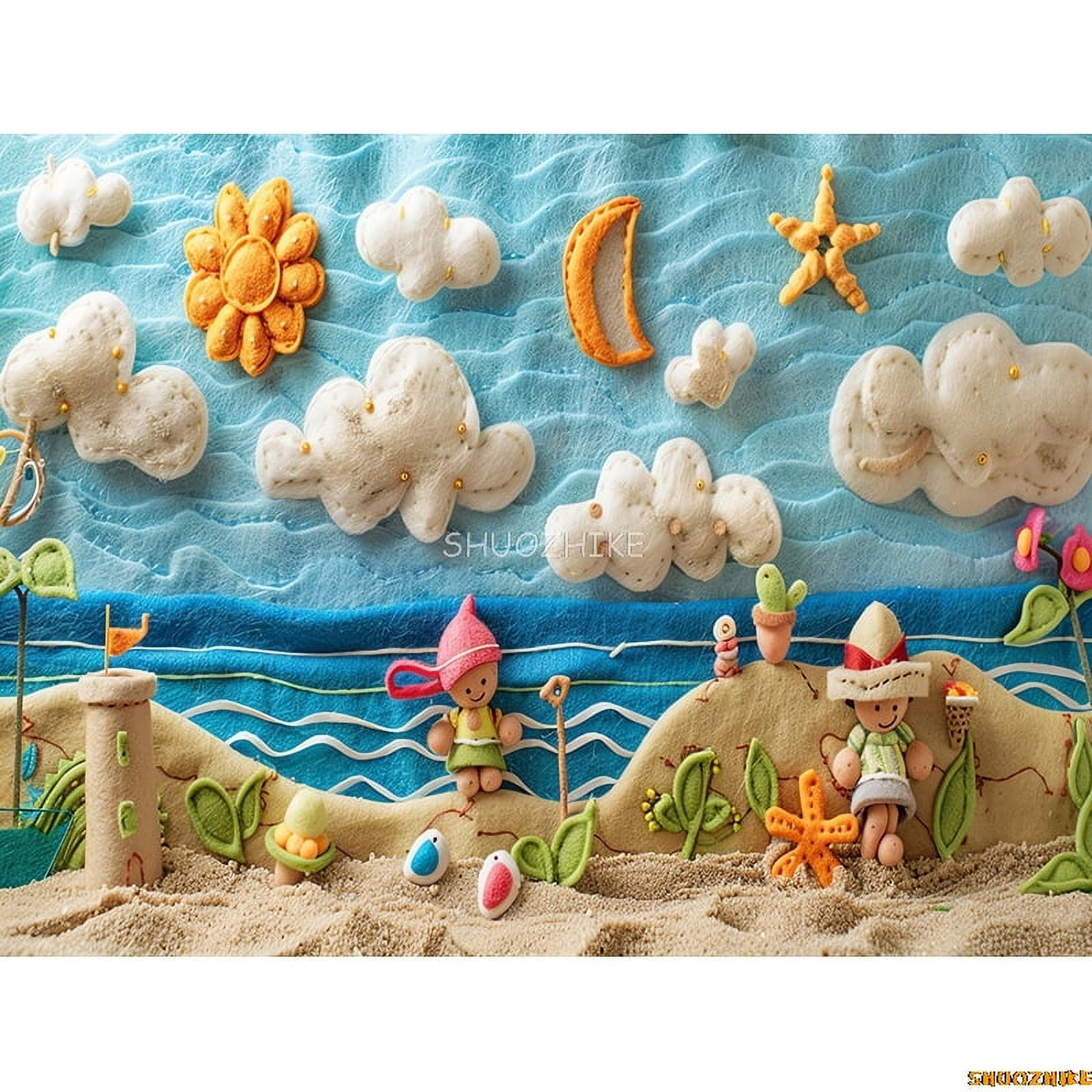 Mermaid Shell Beach Ocean Fish Photography Backdrops Underwater ...