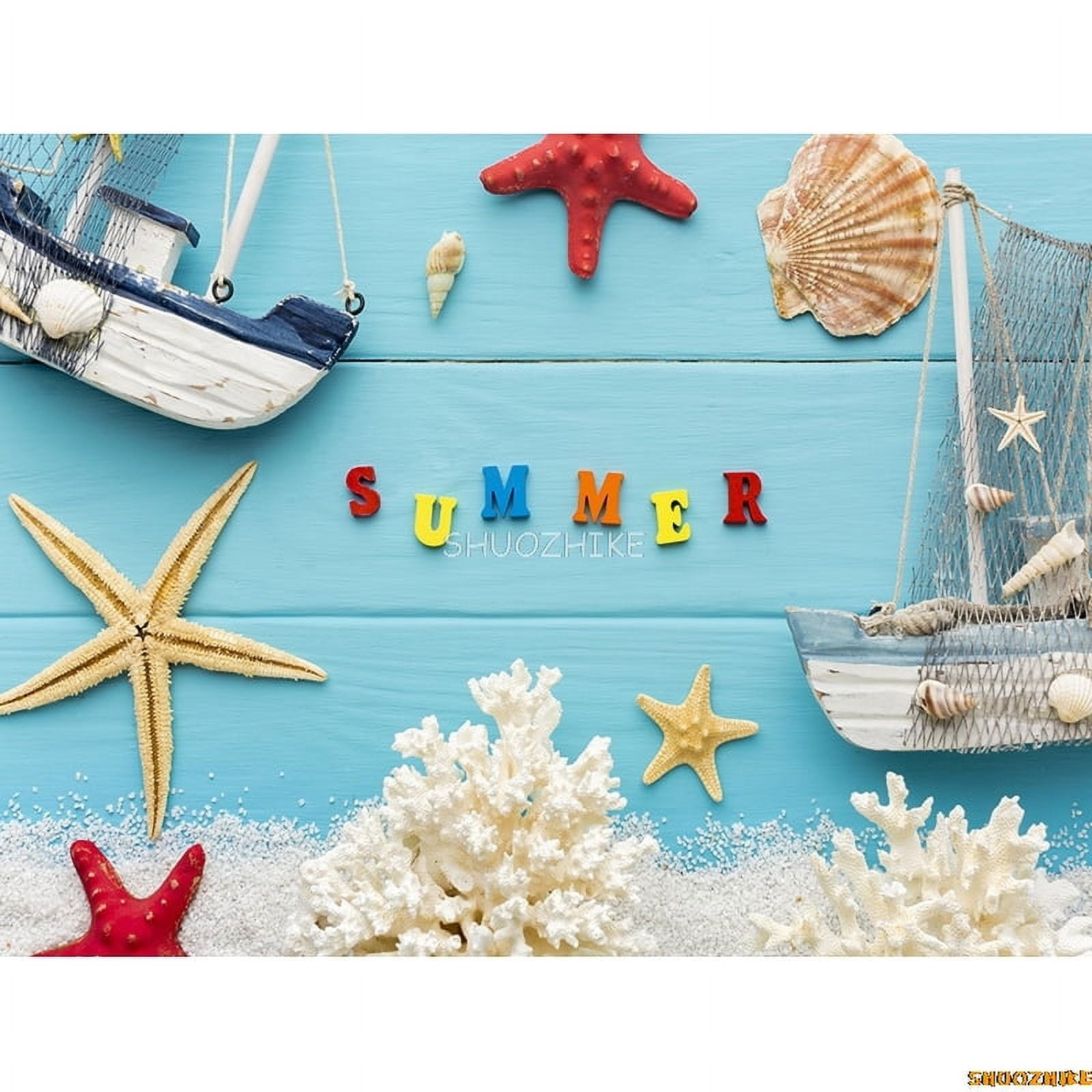 Mermaid Shell Beach Ocean Fish Photography Backdrops Underwater ...