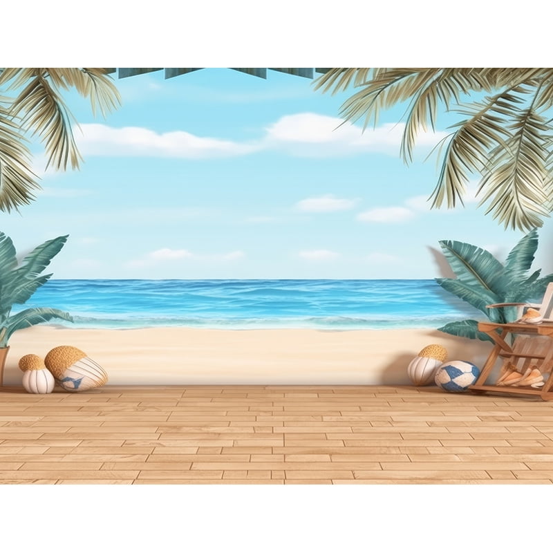 Mermaid Shell Beach Ocean Fish Photography Backdrops Underwater ...