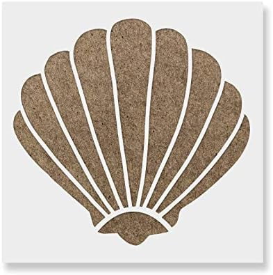 Mermaid Shell Stencil - Sea & Ocean Designs, Seashell Motifs - Walmart.com