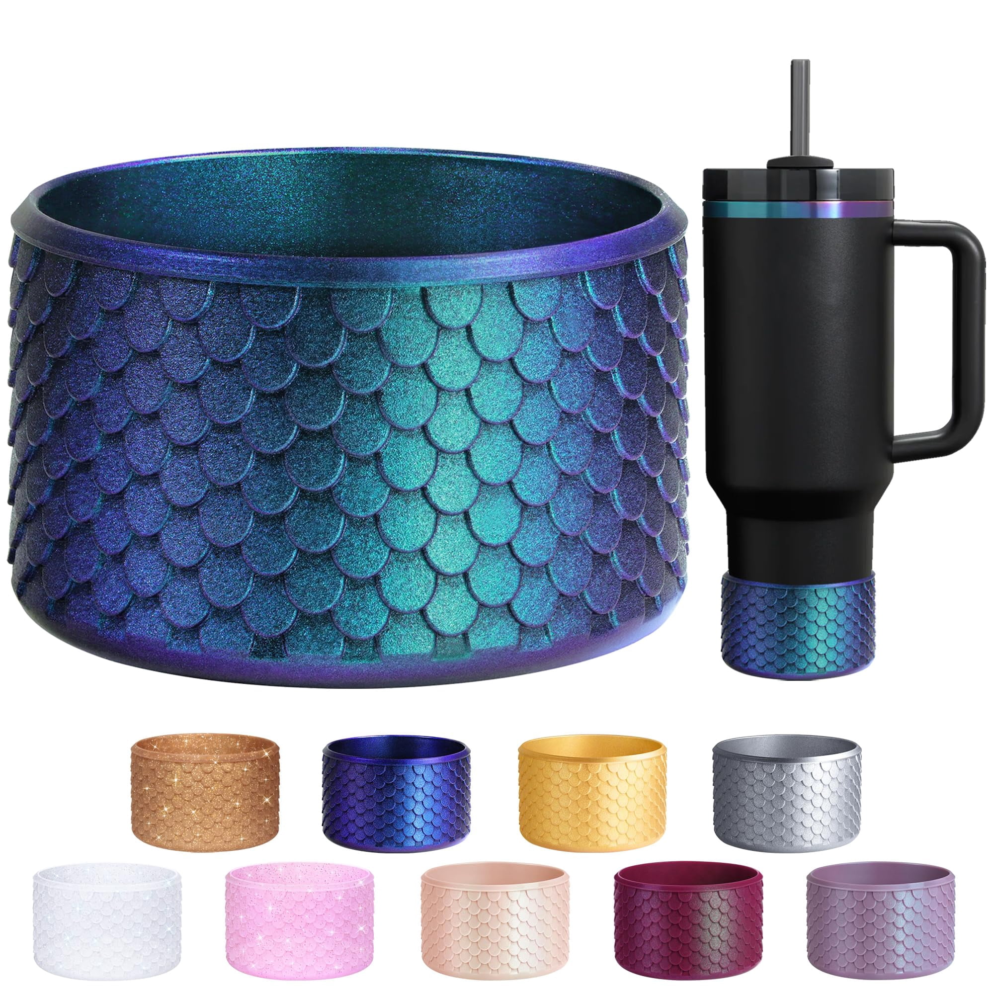 Mermaid Silicone Boot for Stanley Cup 40/30/20 oz, Made for HydroJug ...