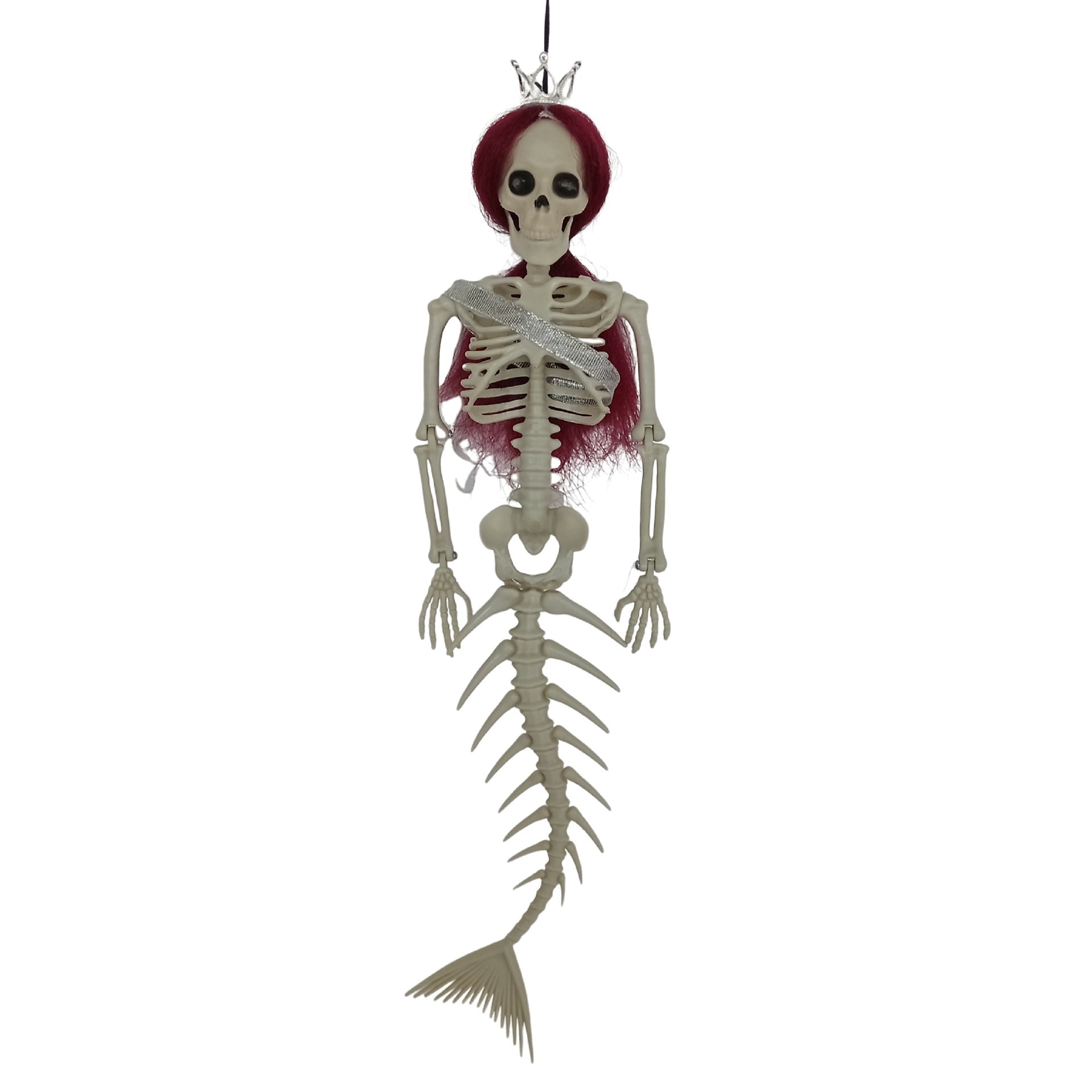 Mermaid Skeleton Bone Colored Hair Halloween Decorations Haunted House ...
