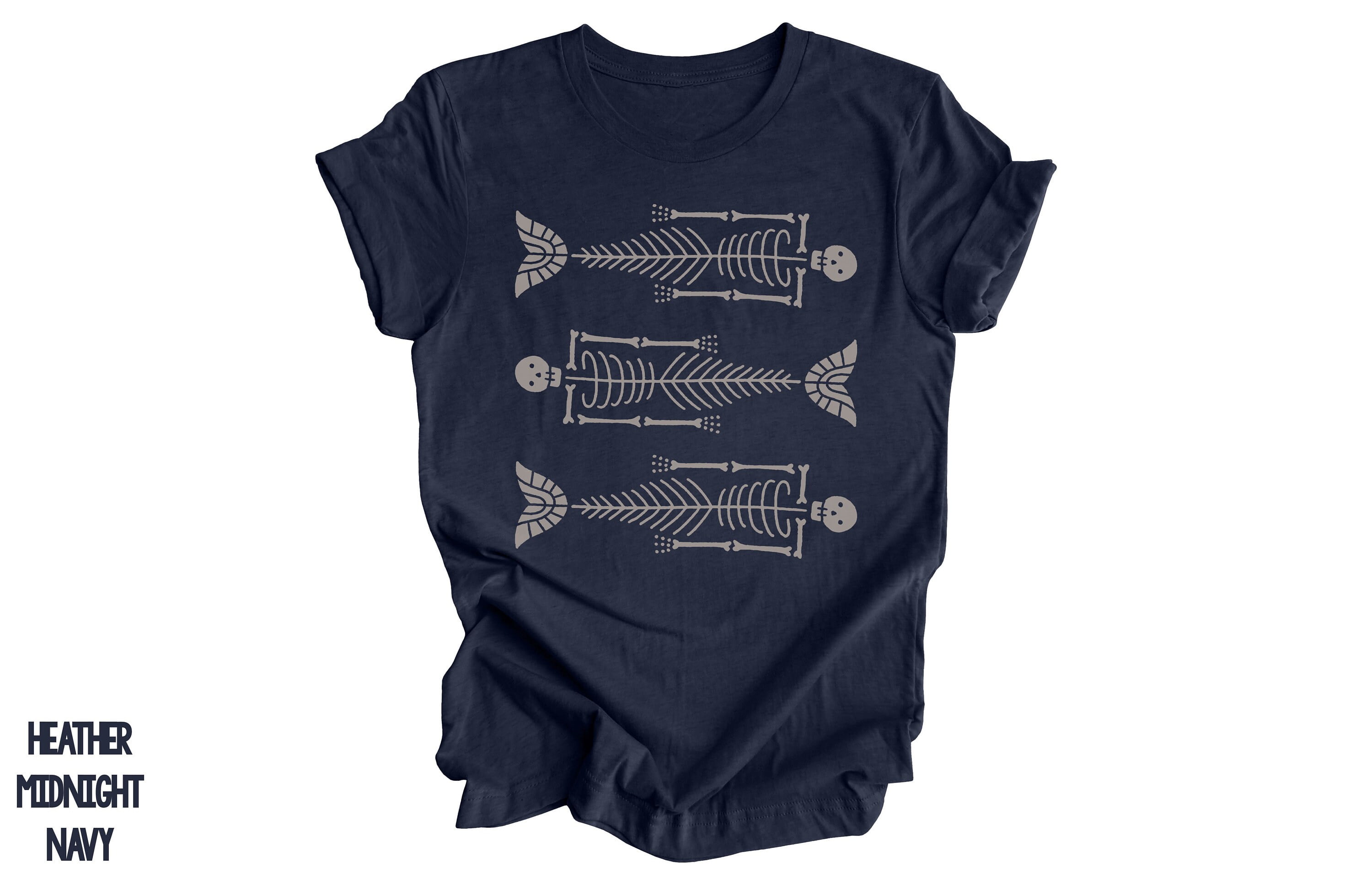 Mermaid Skeleton Shirt Eclectic Graphic Tee Occult Shirts Gothic ...