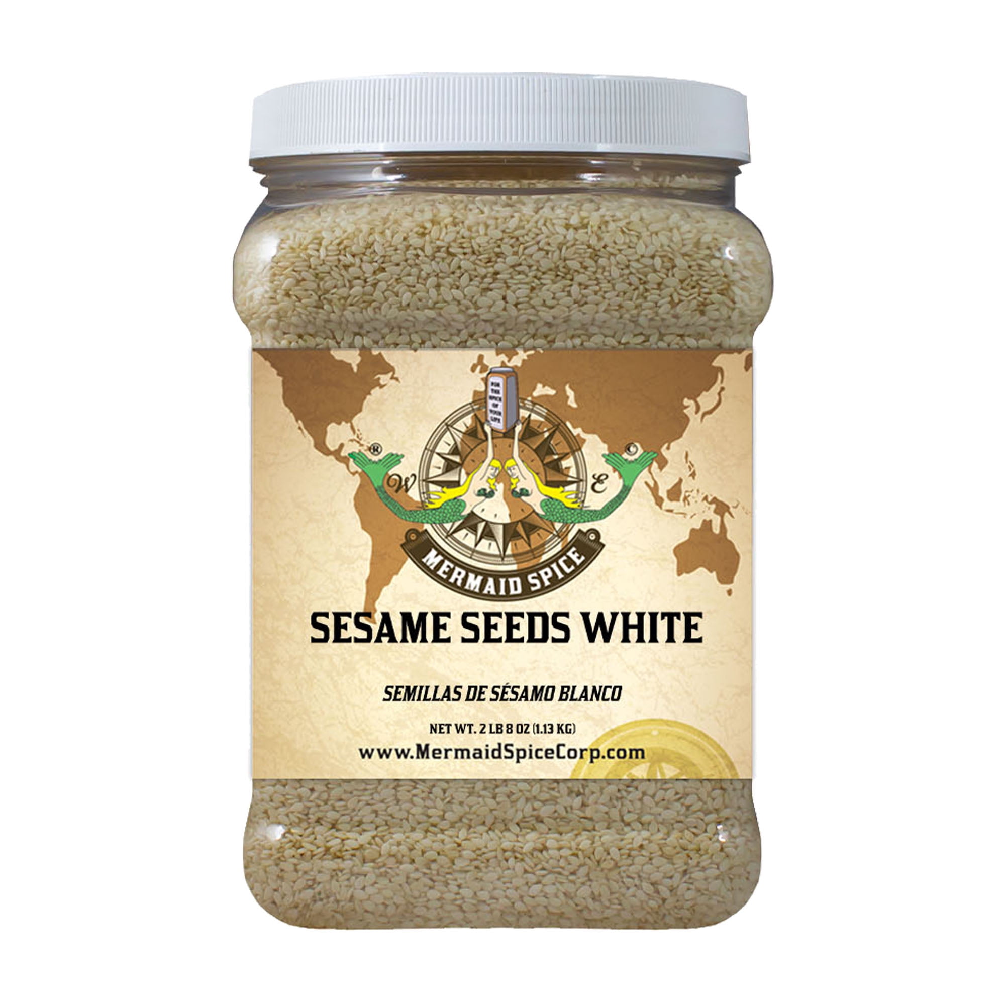 Mermaid Spice Corp - Sesame Seeds White - 2 lb. 8 oz. (1.13 kg ...
