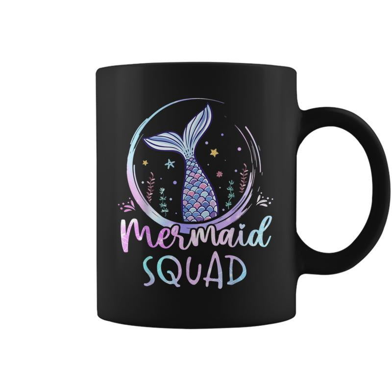 Mermaid Squad Birthday Mermaid Girl Beach Mermaid Tail Coffee Mug ...