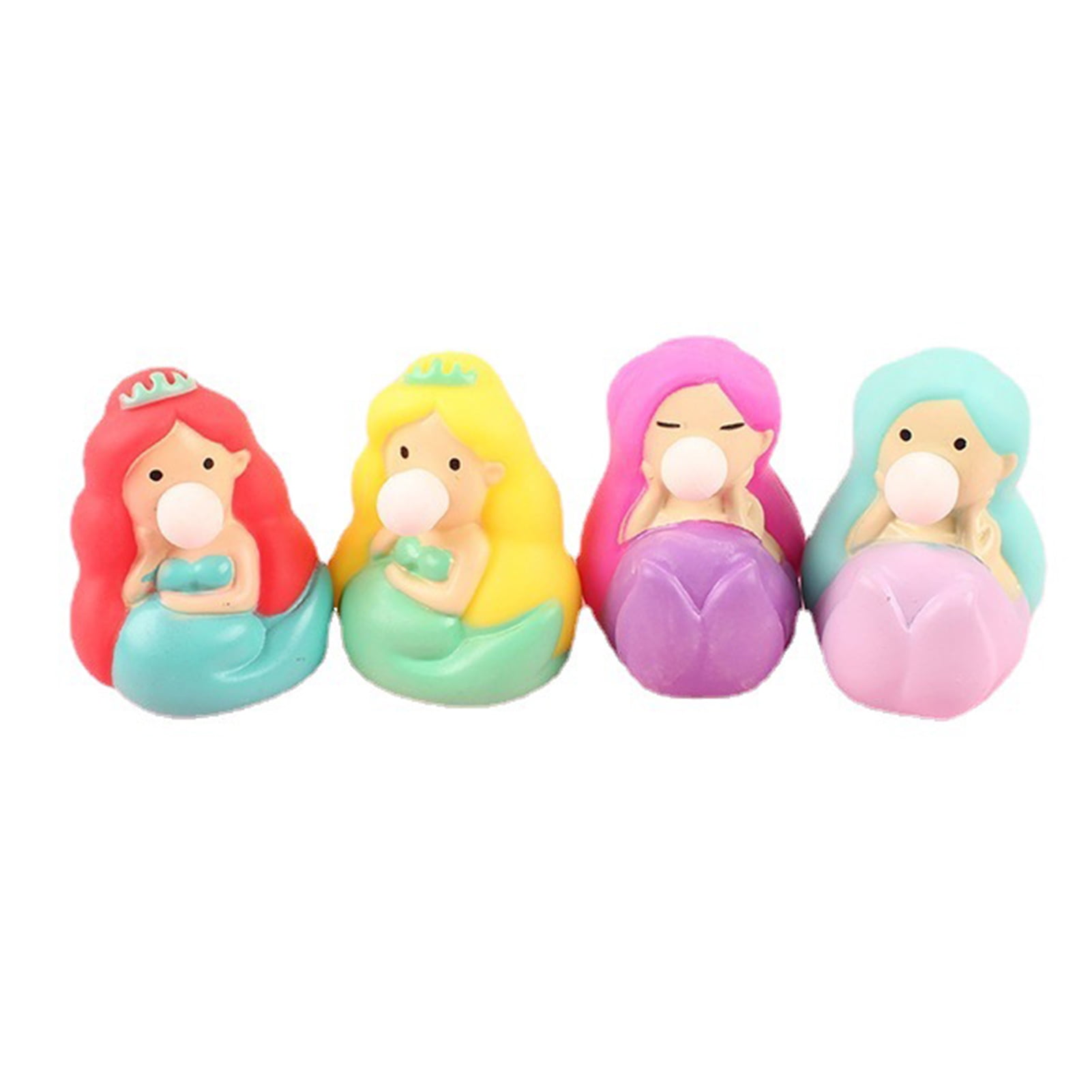 Mermaid Squeeze Toy - Blowing Balloon - Cute Cartoon Doll Squishes ...