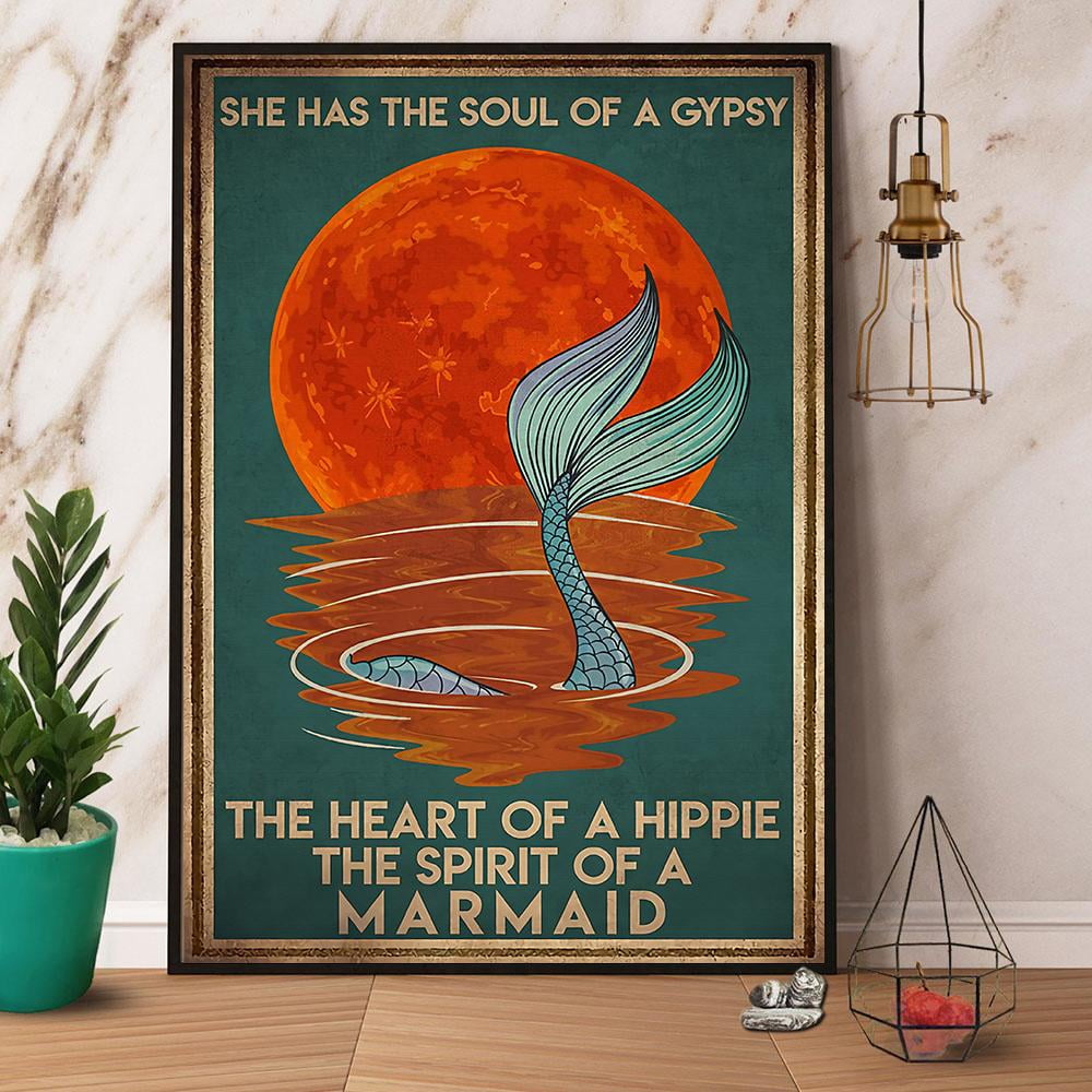 Mermaid Sunset She Has The Soul Of A Gypsy The Heart Of A Hippie Paper ...