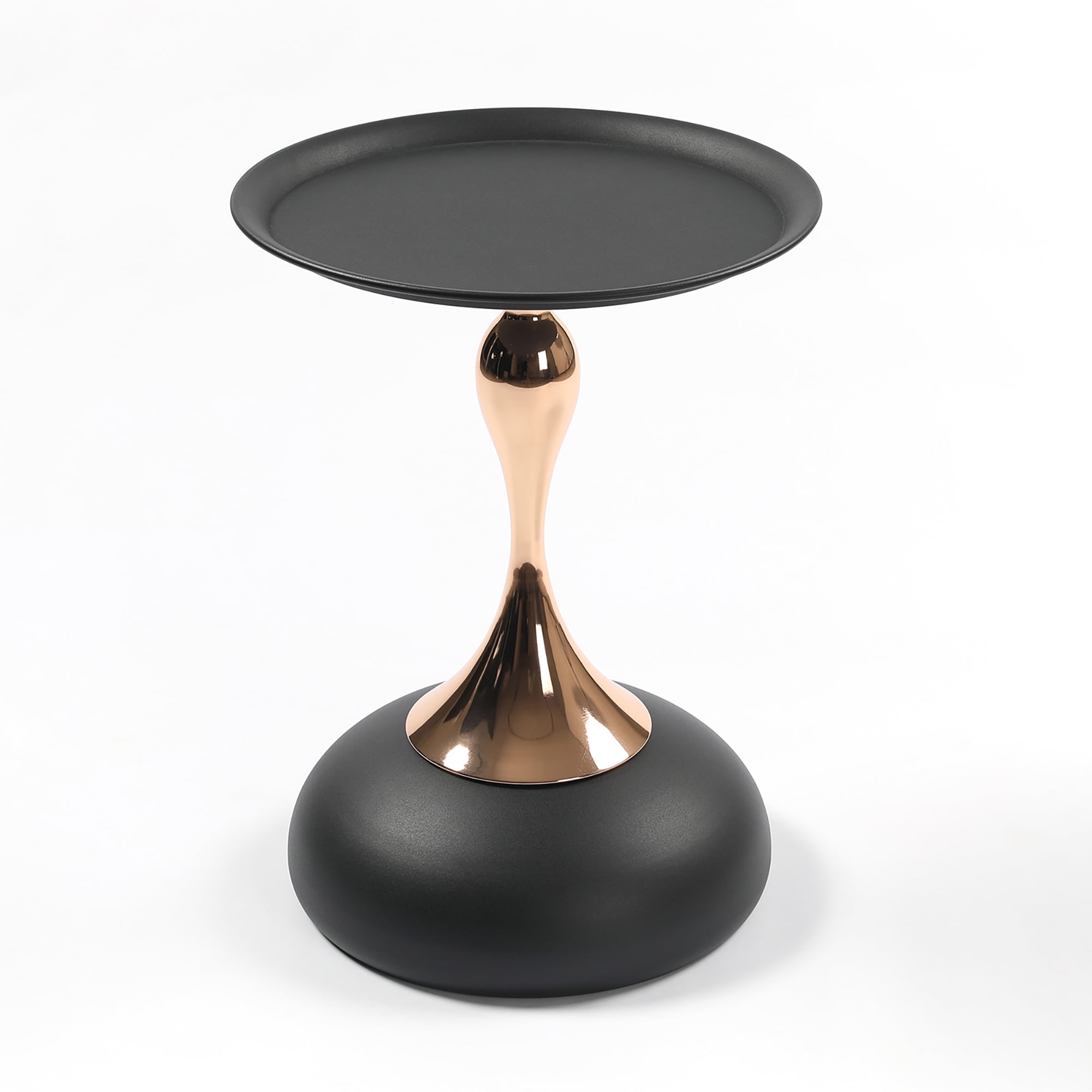 Mermaid Tail End Coffee Table Round Side Table, Modern Metal Pedestal ...