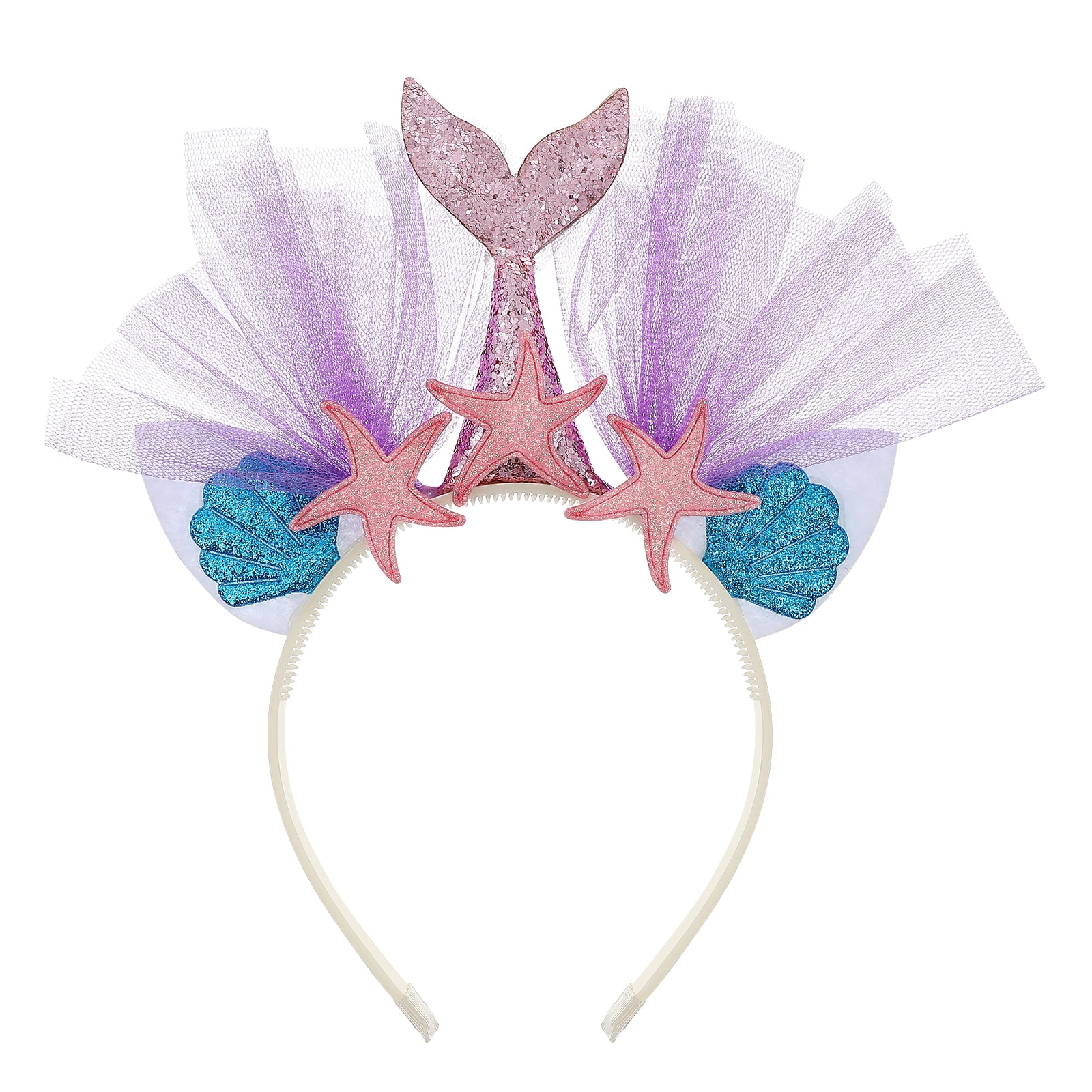 Mermaid Tail Headbands Mesh Hair Headdress Party Supplies Decorations ...