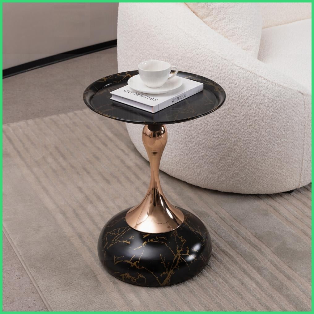 Mermaid Tail Modern Metal Pedestal Coffee Table for Living Room, Easy ...