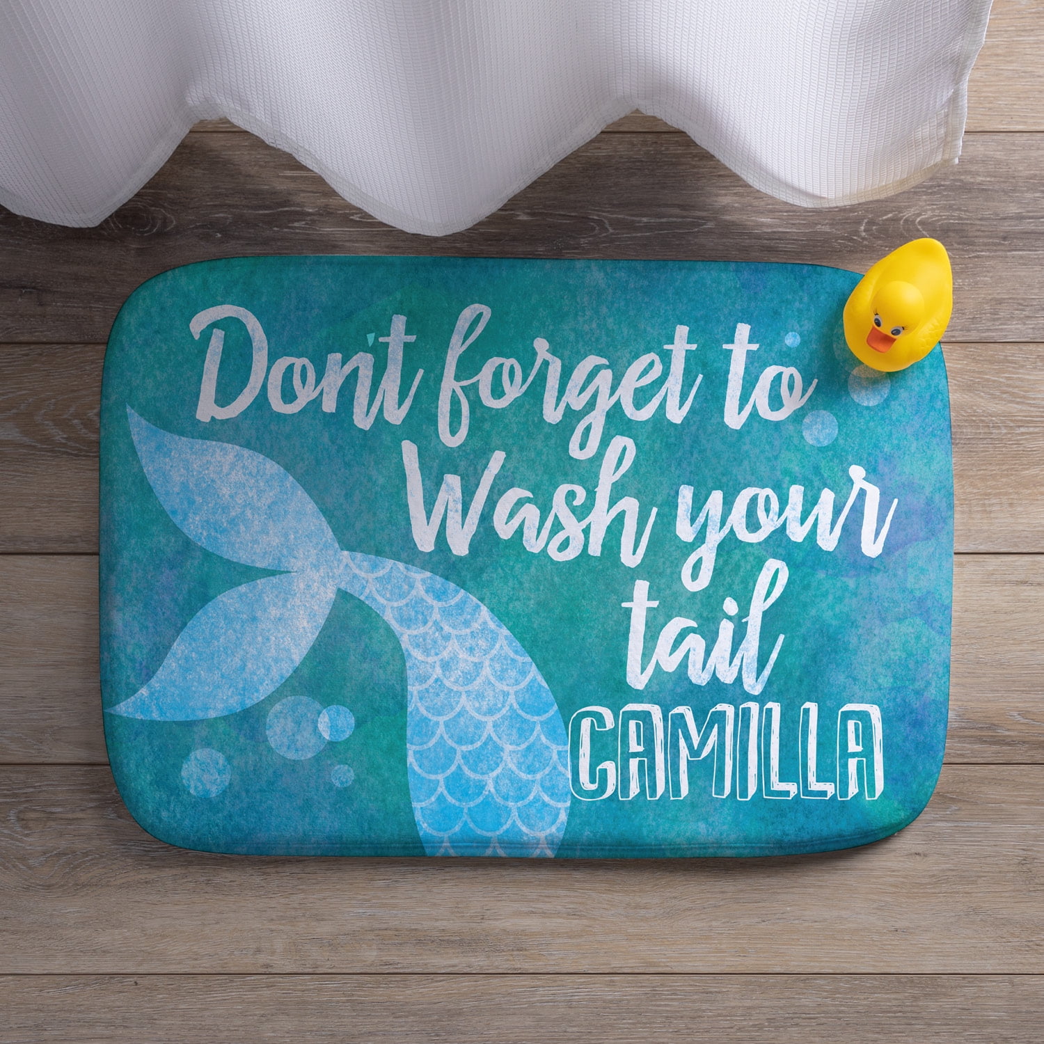 Mermaid Tail Bath Mat - Soft Microfiber - Non-Skid Backing - Walmart.com