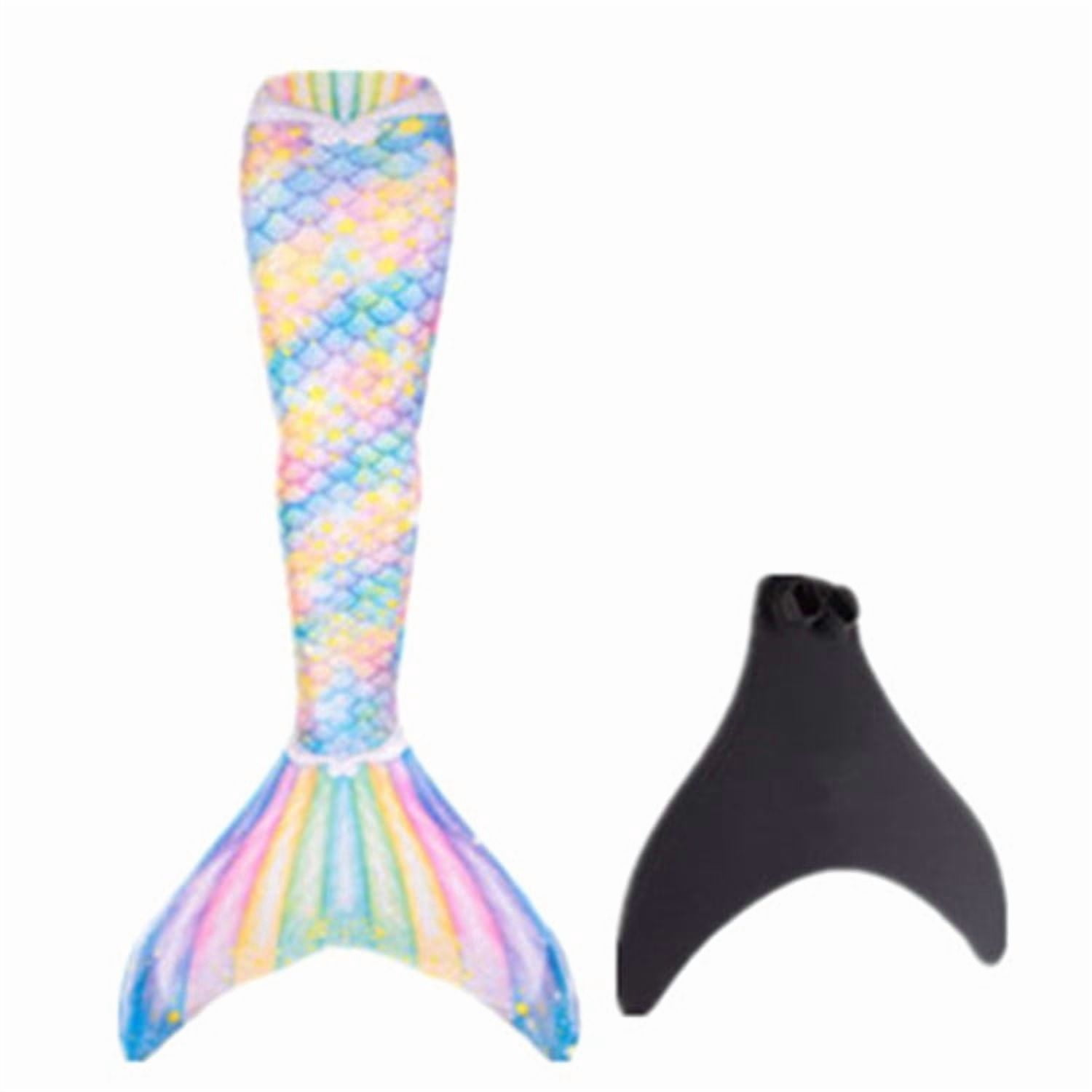 Mermaid Tail Swim Set with Monofin, Swimmable Costume, Quick Release ...