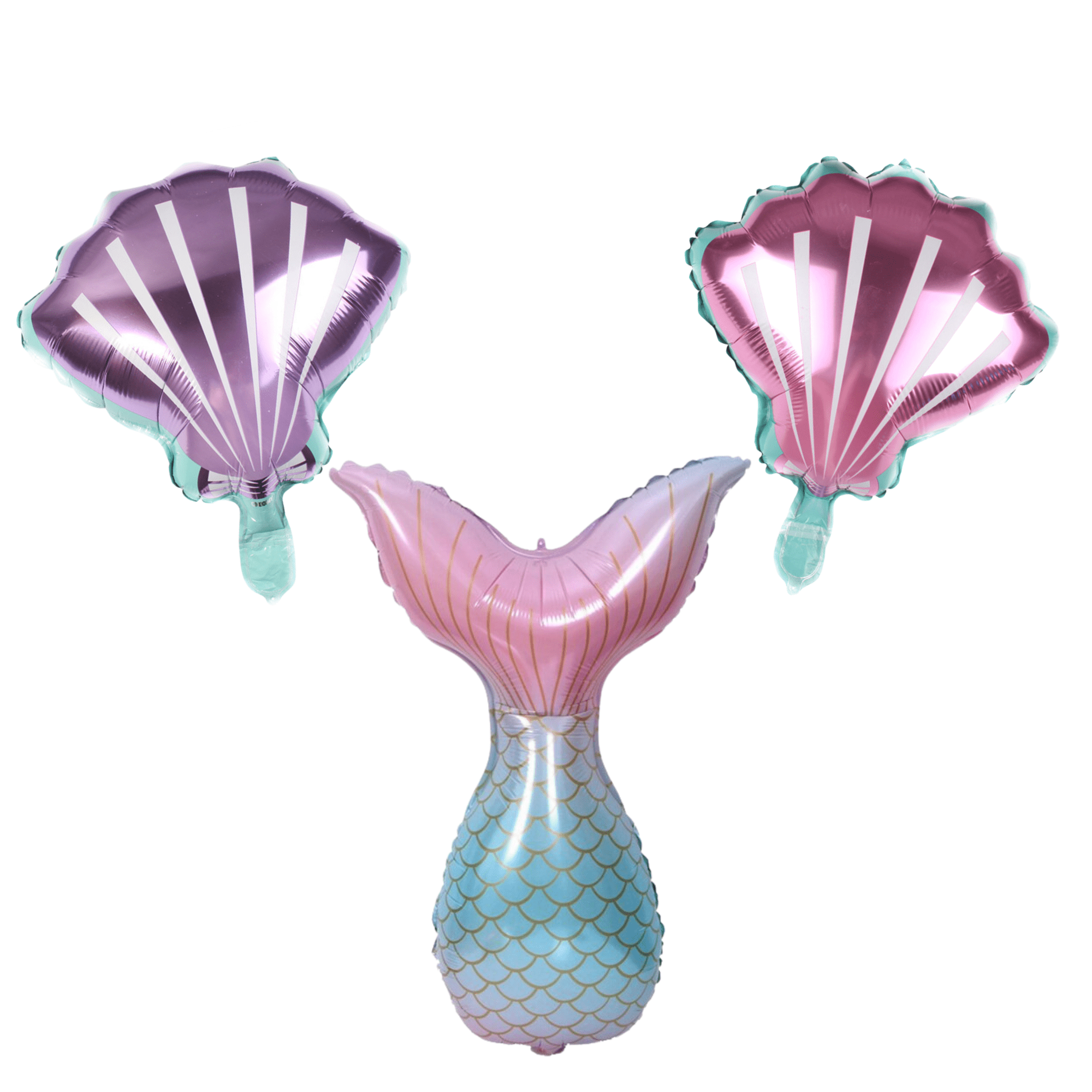 Mermaid Tail and Shell Balloon Set for Magical Under the Sea Parties ...