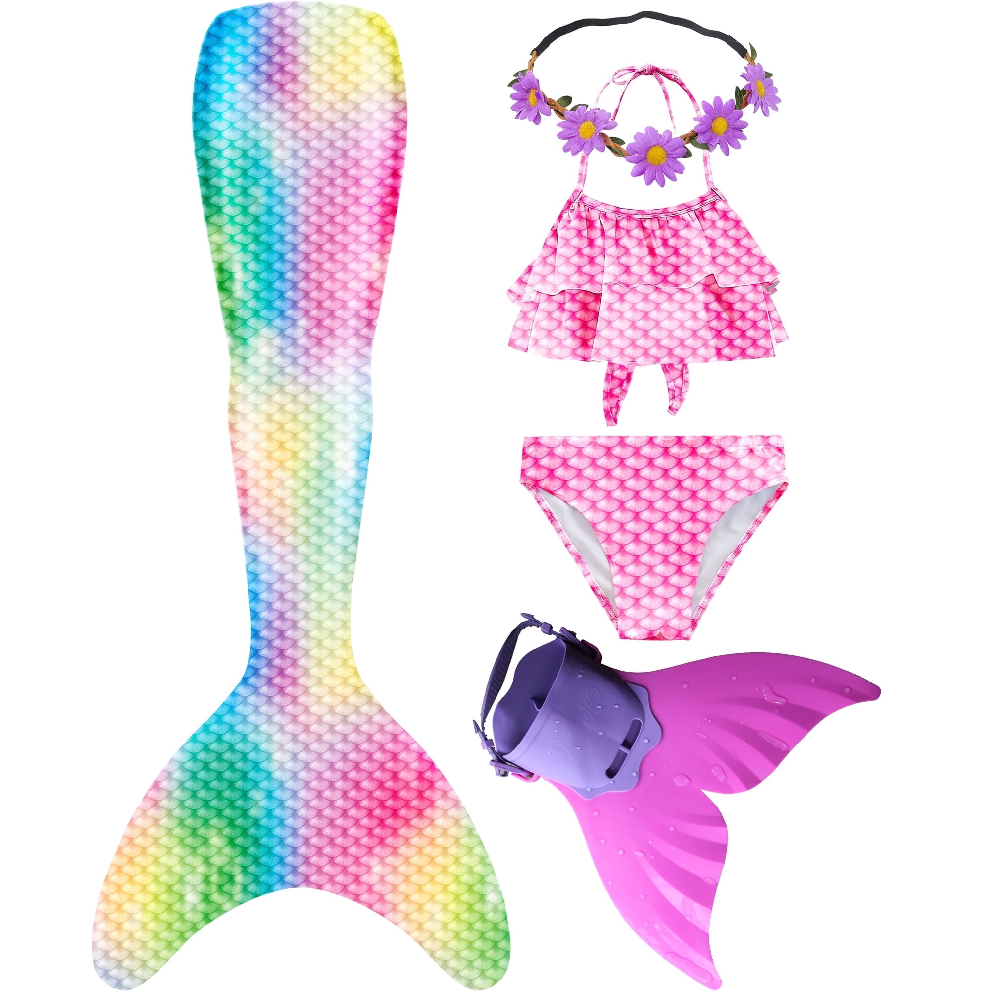 Mermaid Tail for Swimming with Monofin Mermaid Tail Swimsuit Bathing ...