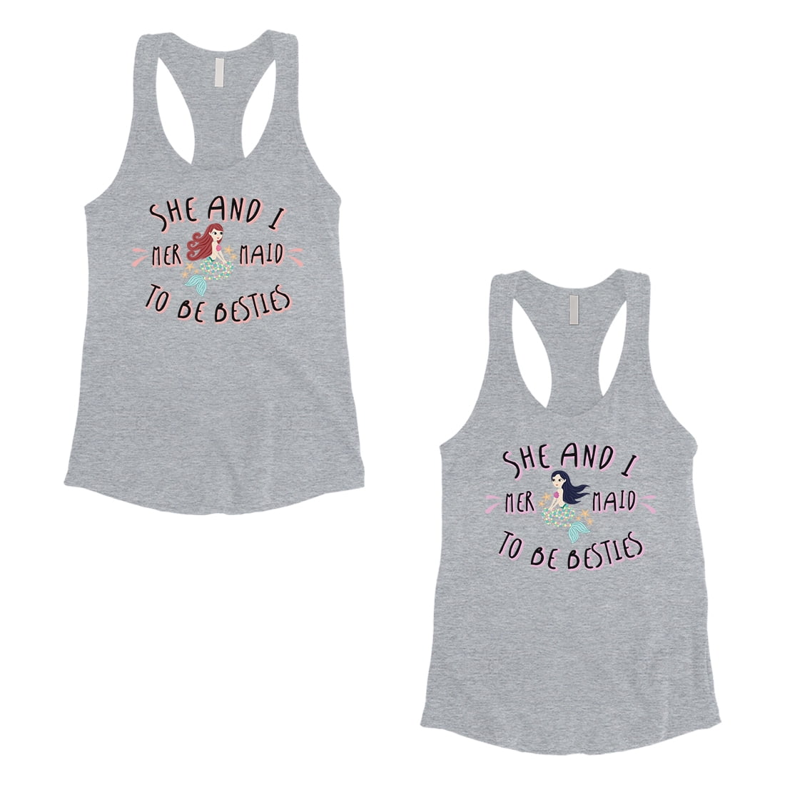 Mermaid To Be Besties Best Friend Matching Tank Tops For Womens ...