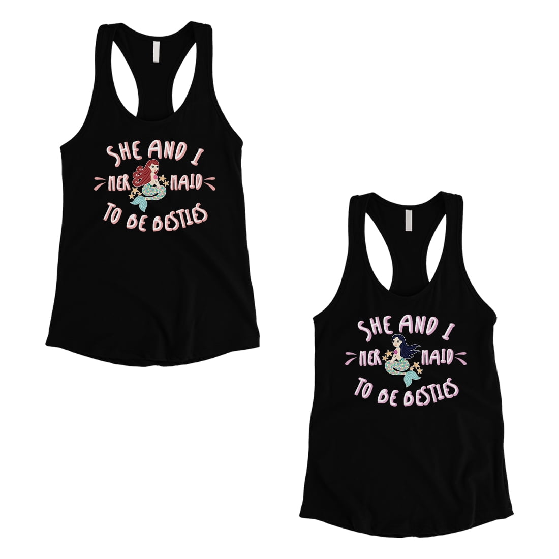 Mermaid To Be Besties Best Friend Matching Tank Tops For Womens ...