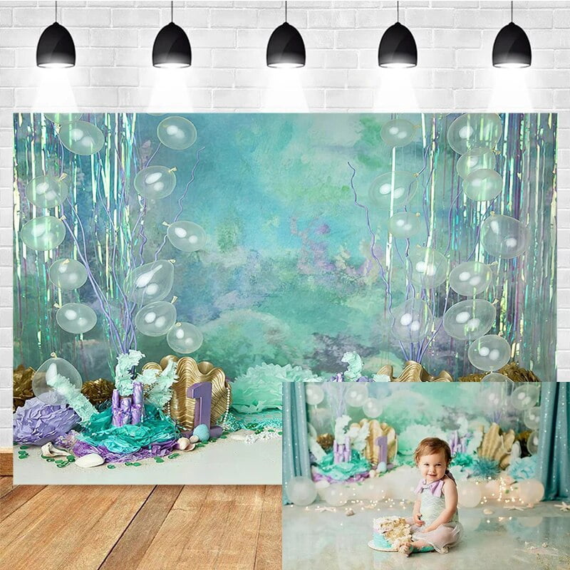 Mermaid Underwater World Photography Background Shell Pearl Child ...