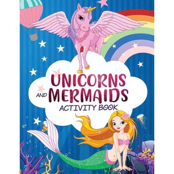 Mermaid Unicorn Activity Workbook, (Paperback) - Walmart.com