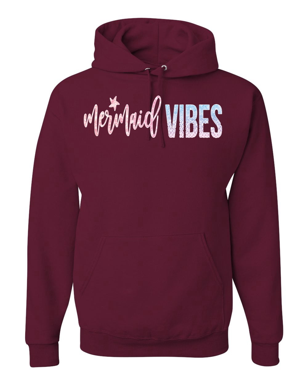 Mermaid Vibes Cute Shimmer | Mens Fashion Hooded Sweatshirt Graphic ...
