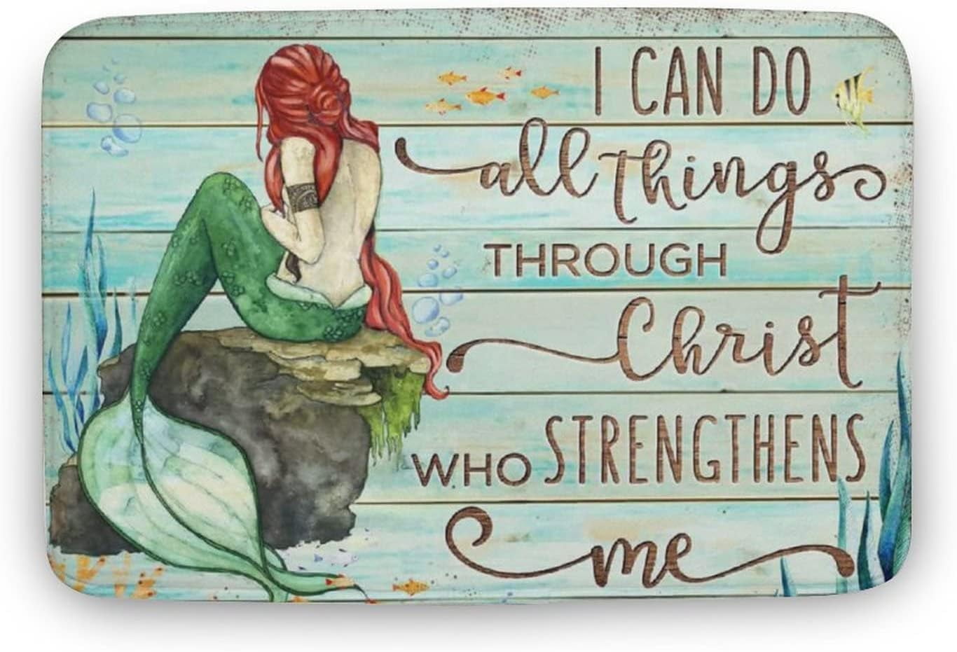 Mermaid Welcome Mat Home Doormat Housewarming Gifts Home Decor Indoor ...