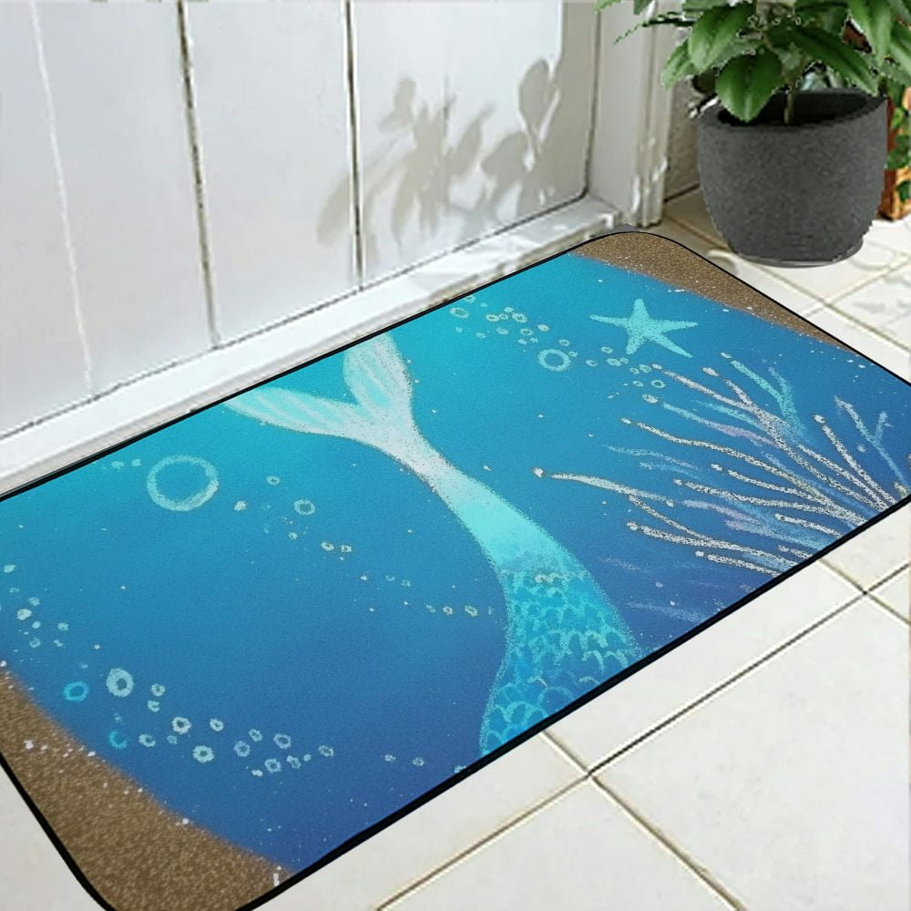 Mermaid Welcome Mat, Mermaid Tail mat, Coir Doormat, Welcome Doormat ...