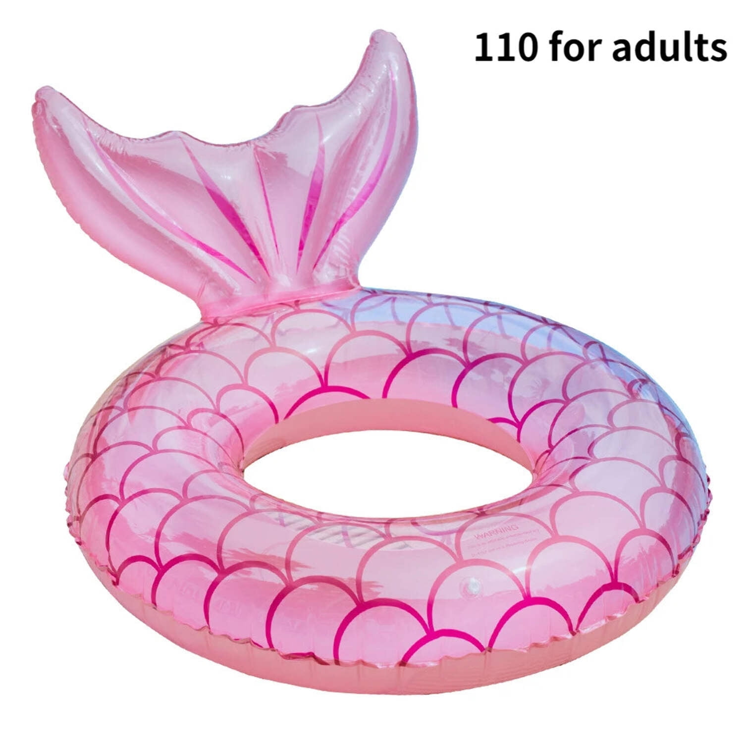 Mermaid With Backrest Pool Inflatable Swimming Ring Adult Swimming Laps ...