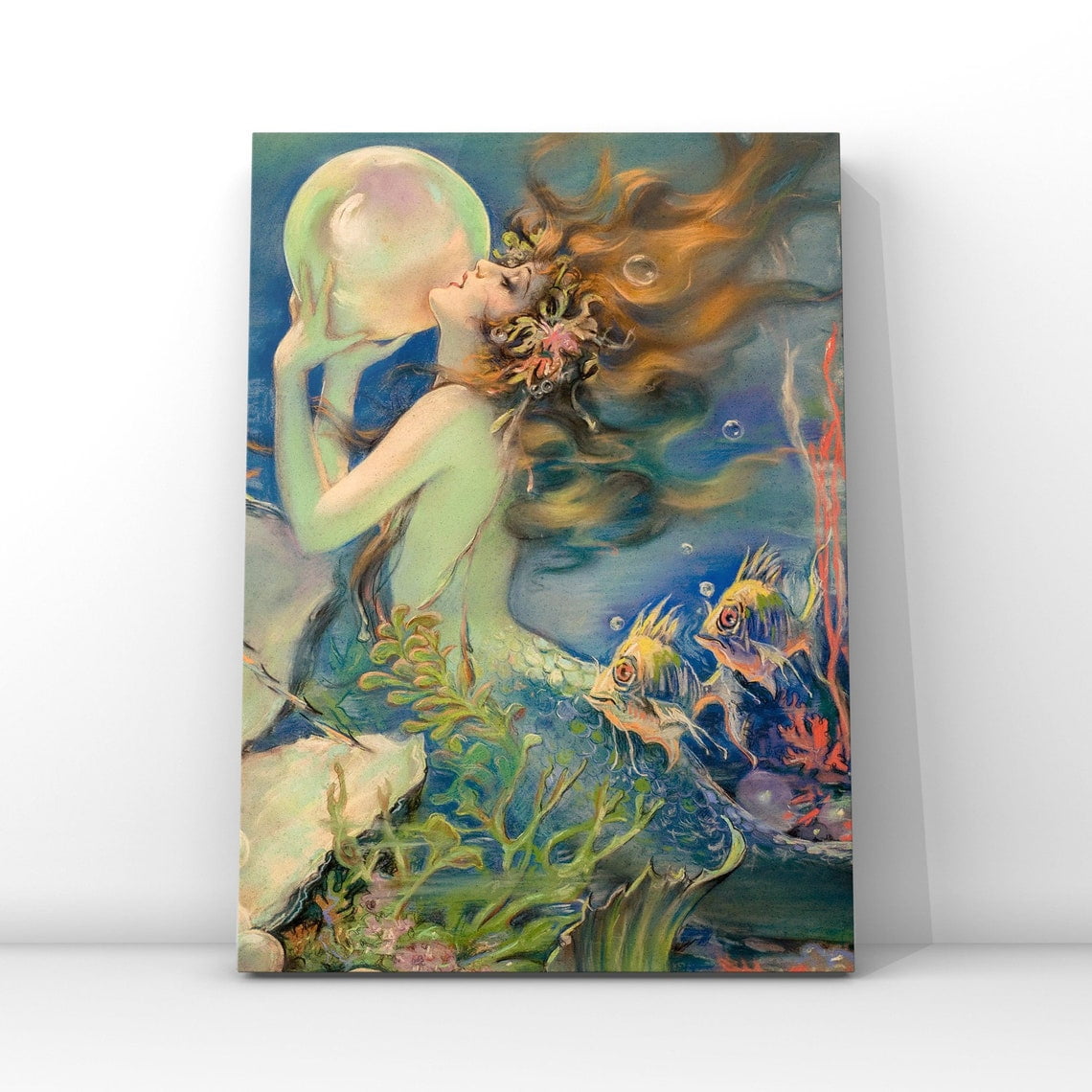 Mermaid With Pearl By Henry Clive 1939 Print 2098 UNFRAMED Poster ...