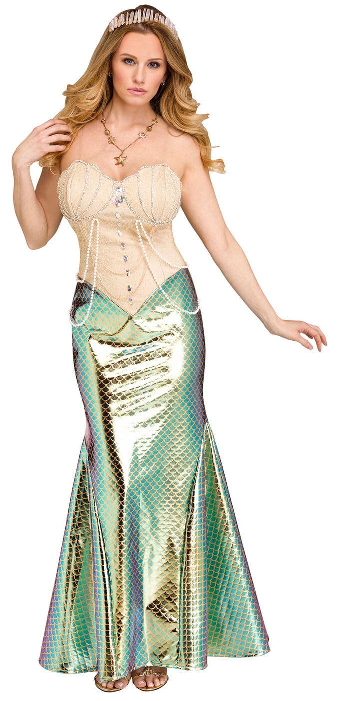 Mermaid Womens Adult Mythical Sea Creature Halloween Costume - Walmart.com