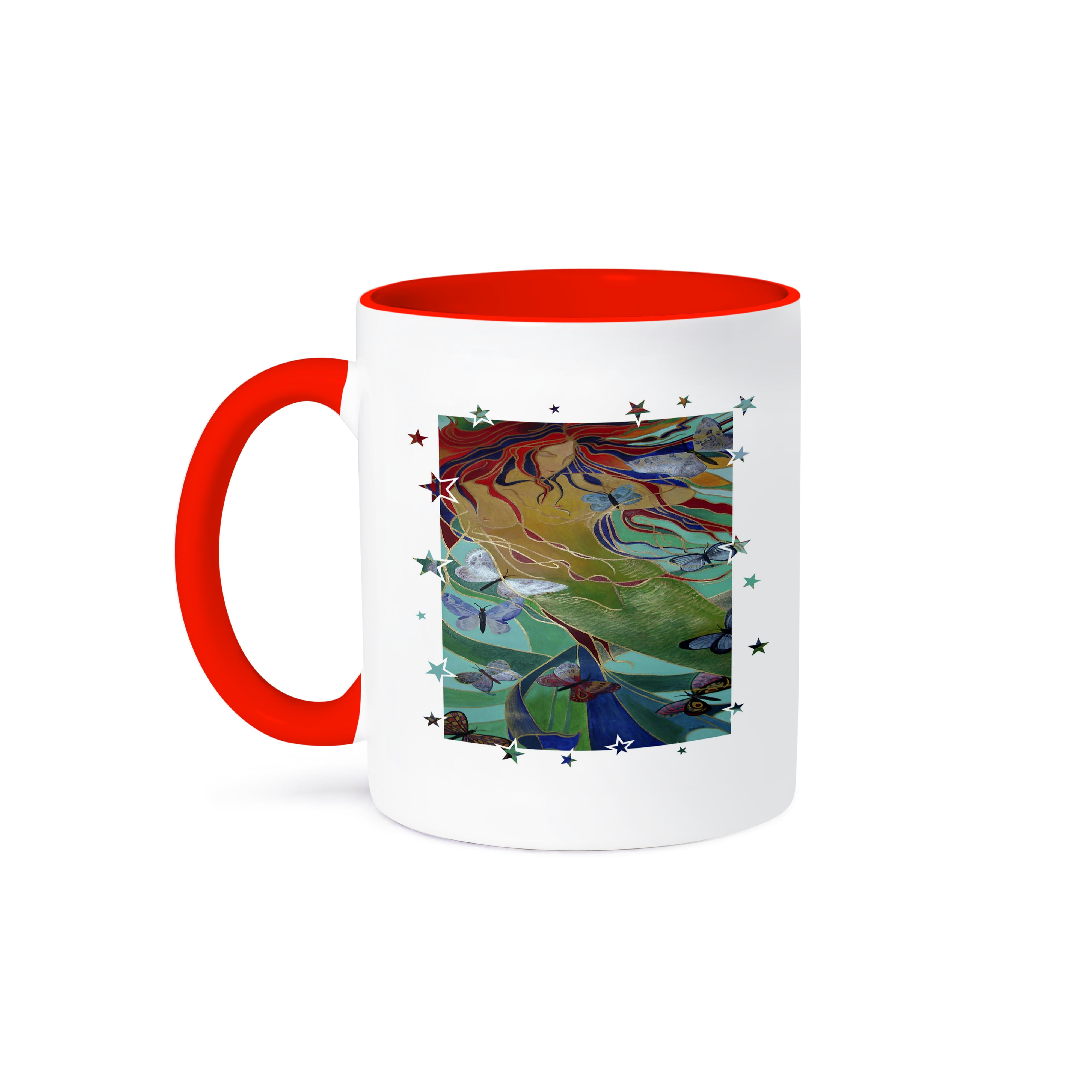 3dRose, Mermaid and Butterflies - elusive, untamed, art nouveau, femininity, mythology ...