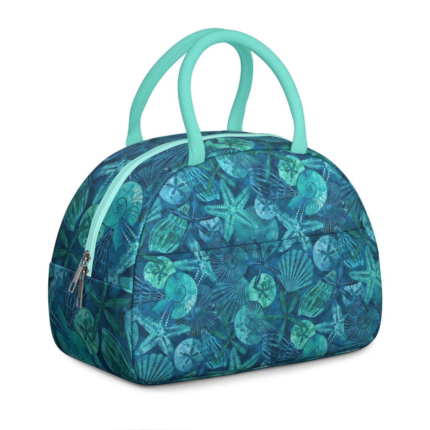 Mermaid and Coral Lunch Bag for Women, Tropical Ocean Creature Print ...