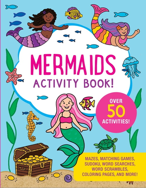 Mermaids Activity Book - Mazes, Word-Searches, Coloring and More ...