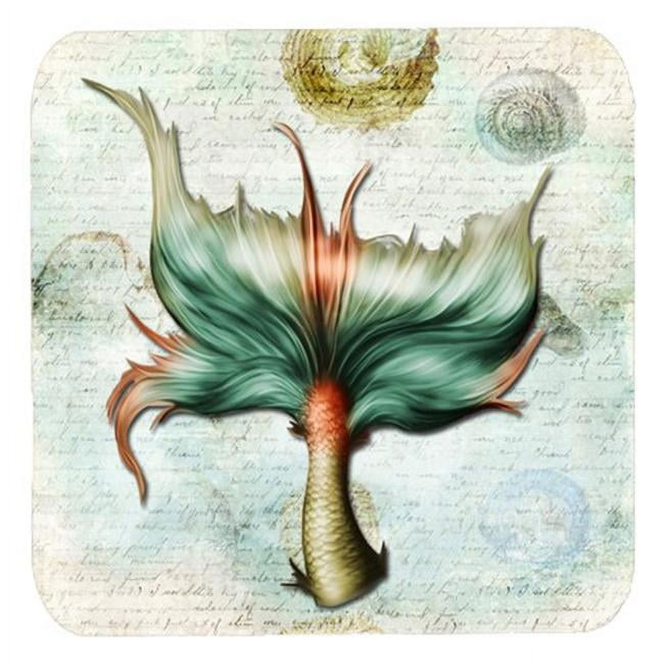 Mermaids And Mermen Mermaid Tail Foam Coasters - Set Of 4, 3.5 x 3.5 In ...