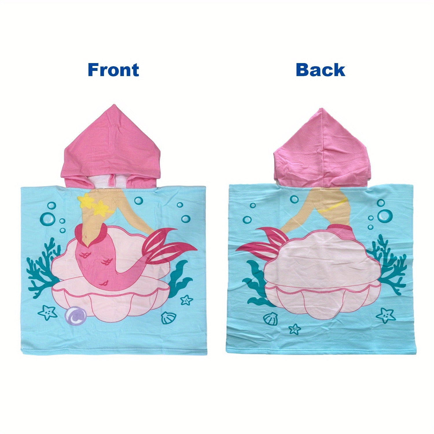 Mermaids Beach Towel, Mermaids Towel for Kids with Hood T-rex Hooded ...