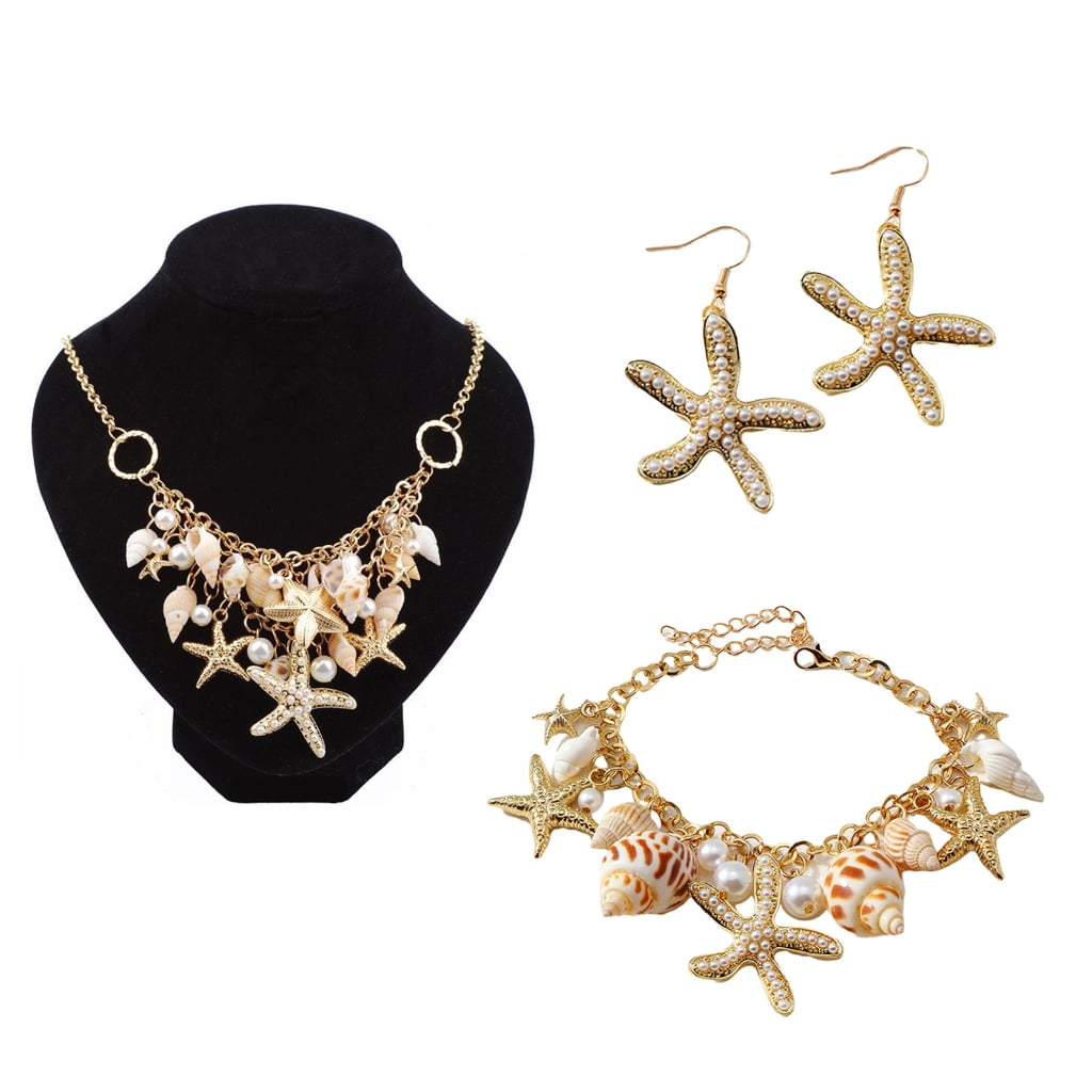 Mermaids Costume Jewelry Set,Mermaids Costume Accessories Starfishes ...