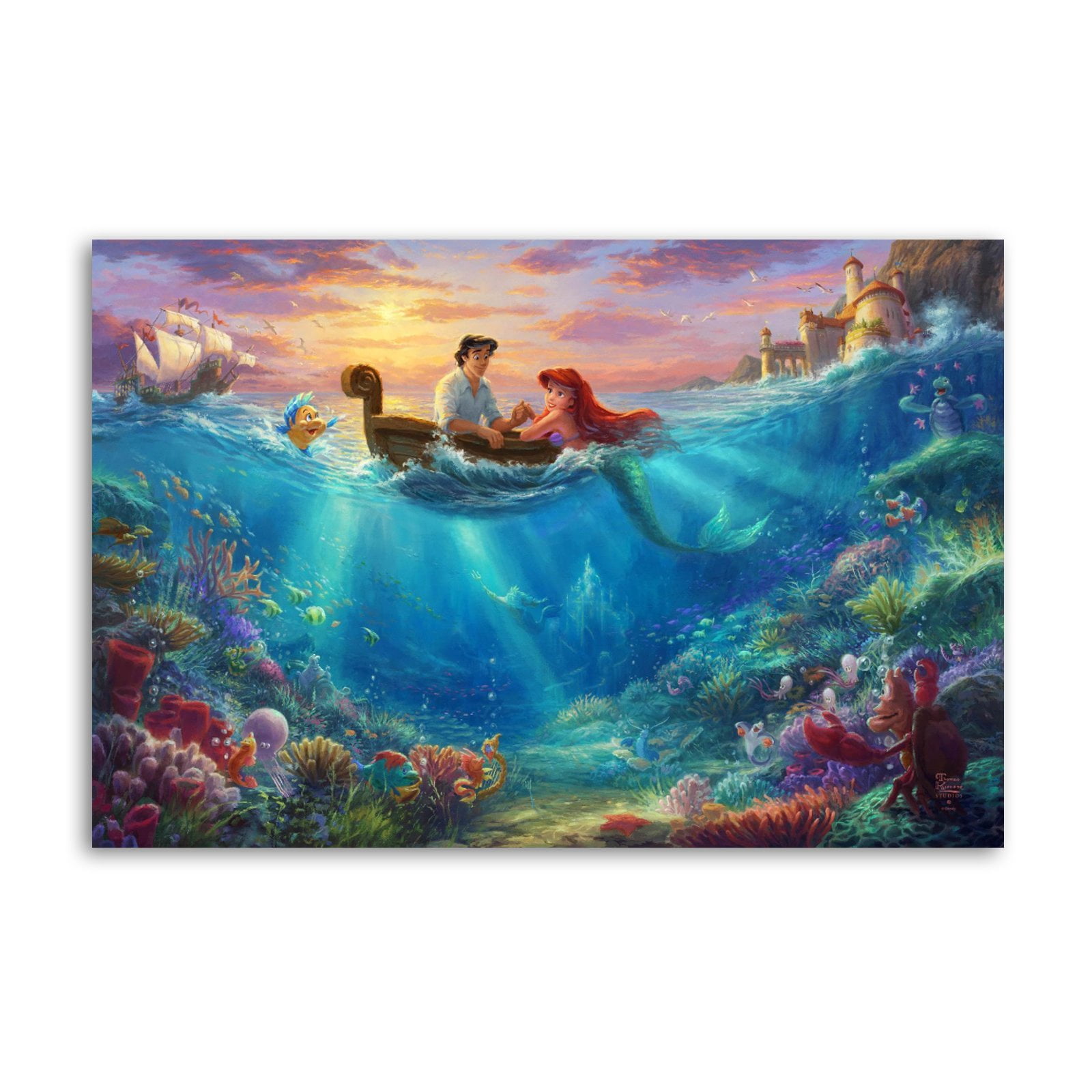 Mermaids Falling in Love Posters Art Print Wall Photo Paint Poster ...